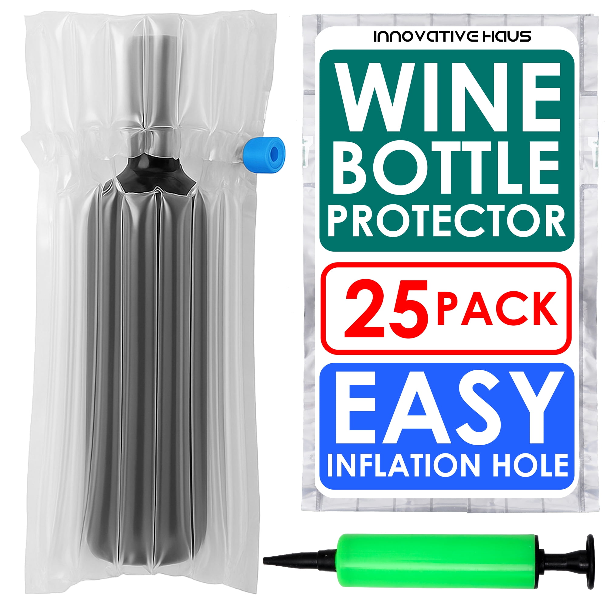 Innovative Haus 25 Pack Wine Bottle Protector Bag, Liquor Pouches ...
