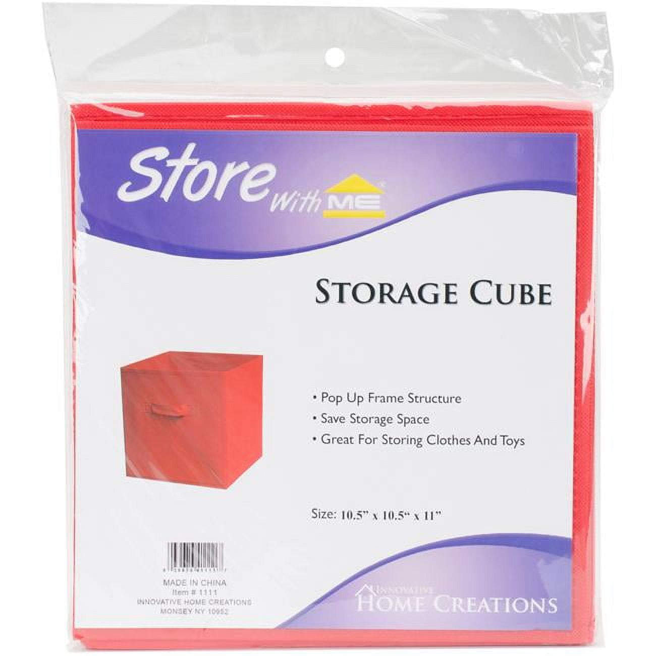 Innovative Home Creations Square Storage Cube, 10.5" x 10.5" x 11", 1pk ...
