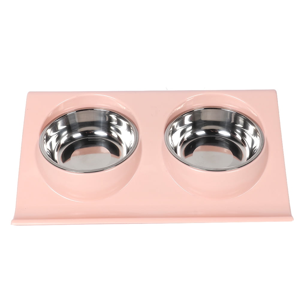 Stylish Pink Feeding Set with Stand Creative Dual Pet Bowls for Cats ...