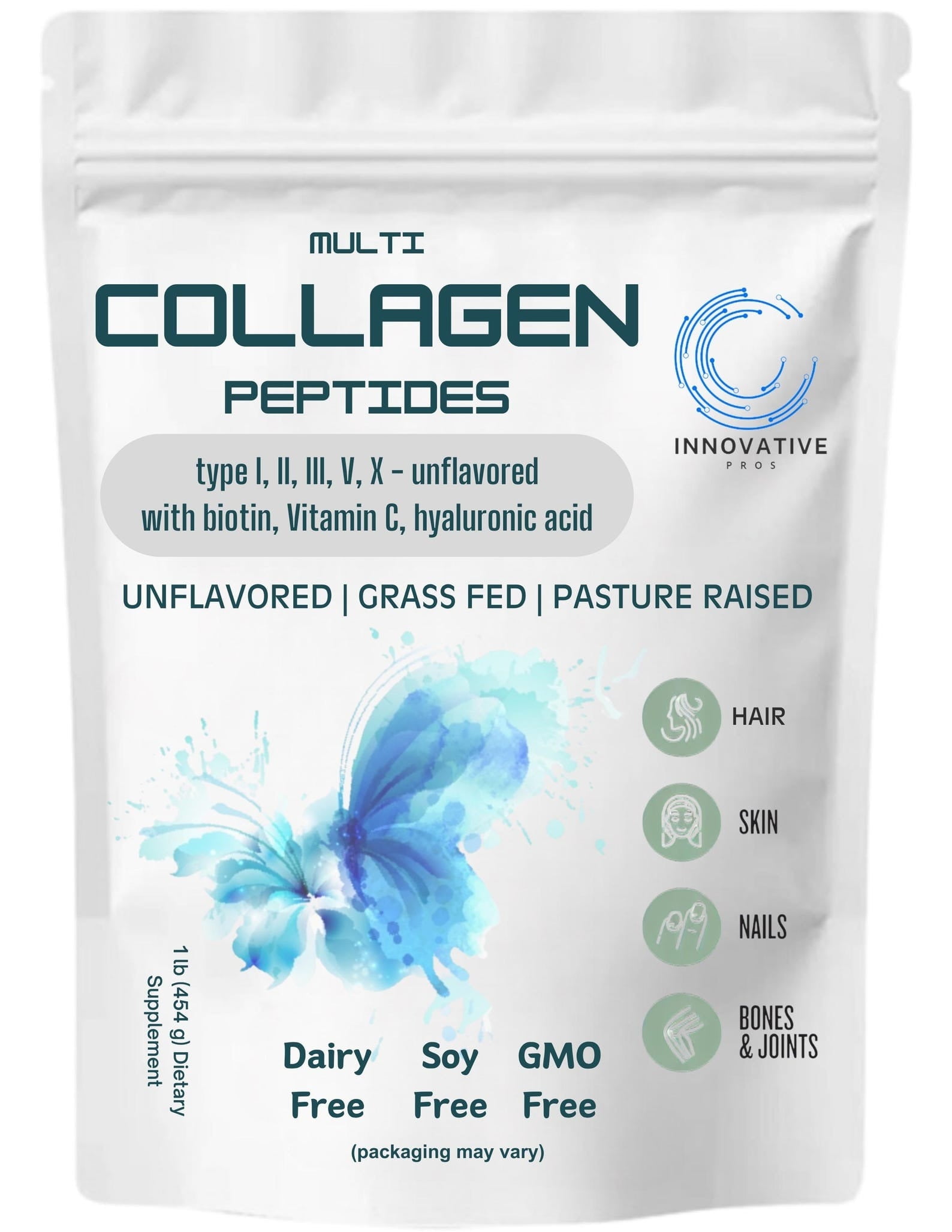 Innovative Pros Organic Collagen Protein Powder | Grass-Fed Pasture ...