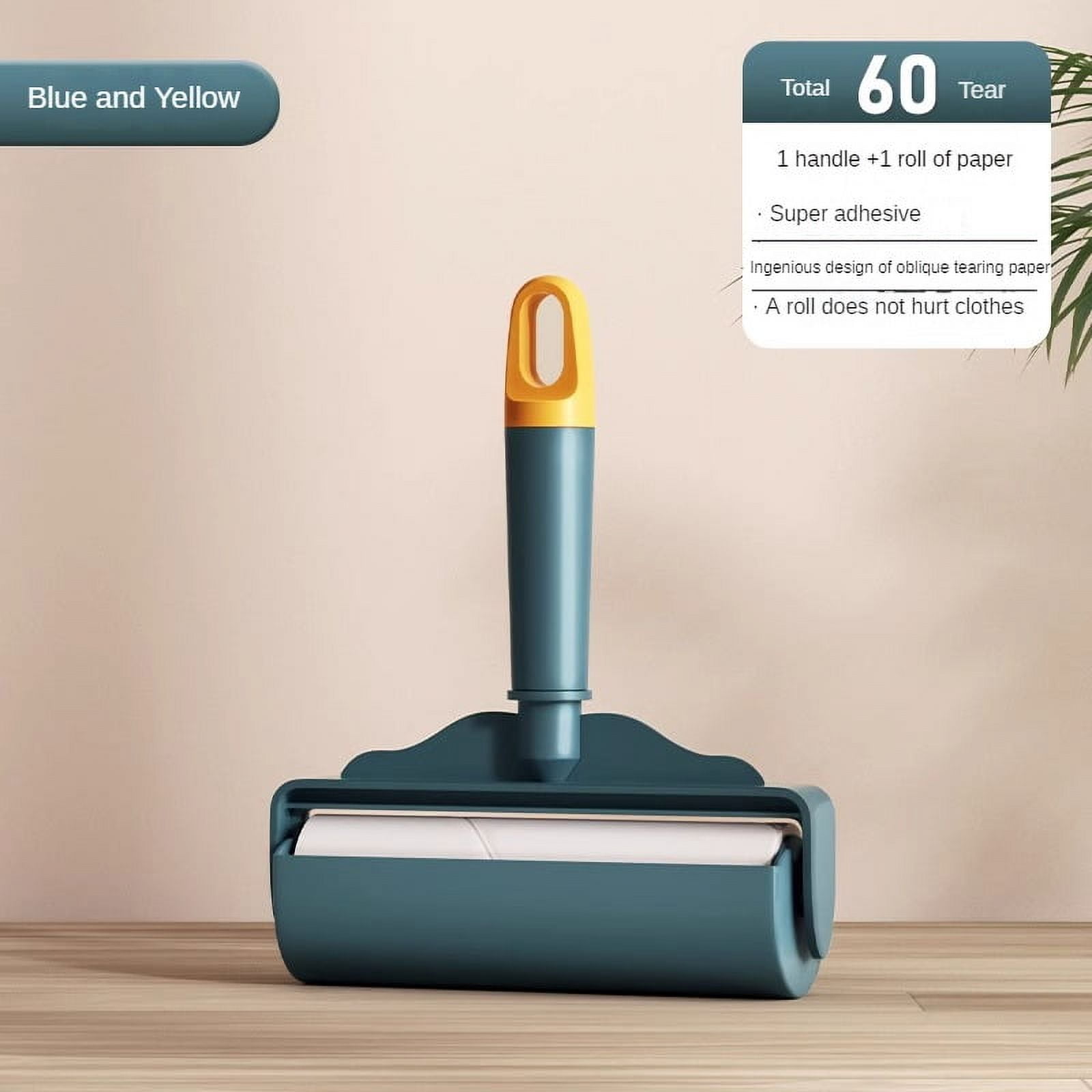 Innovative Roller Dust Remover - Say Goodbye to Pet Hair and Lint on Clothes (Blue and 1 roll ...