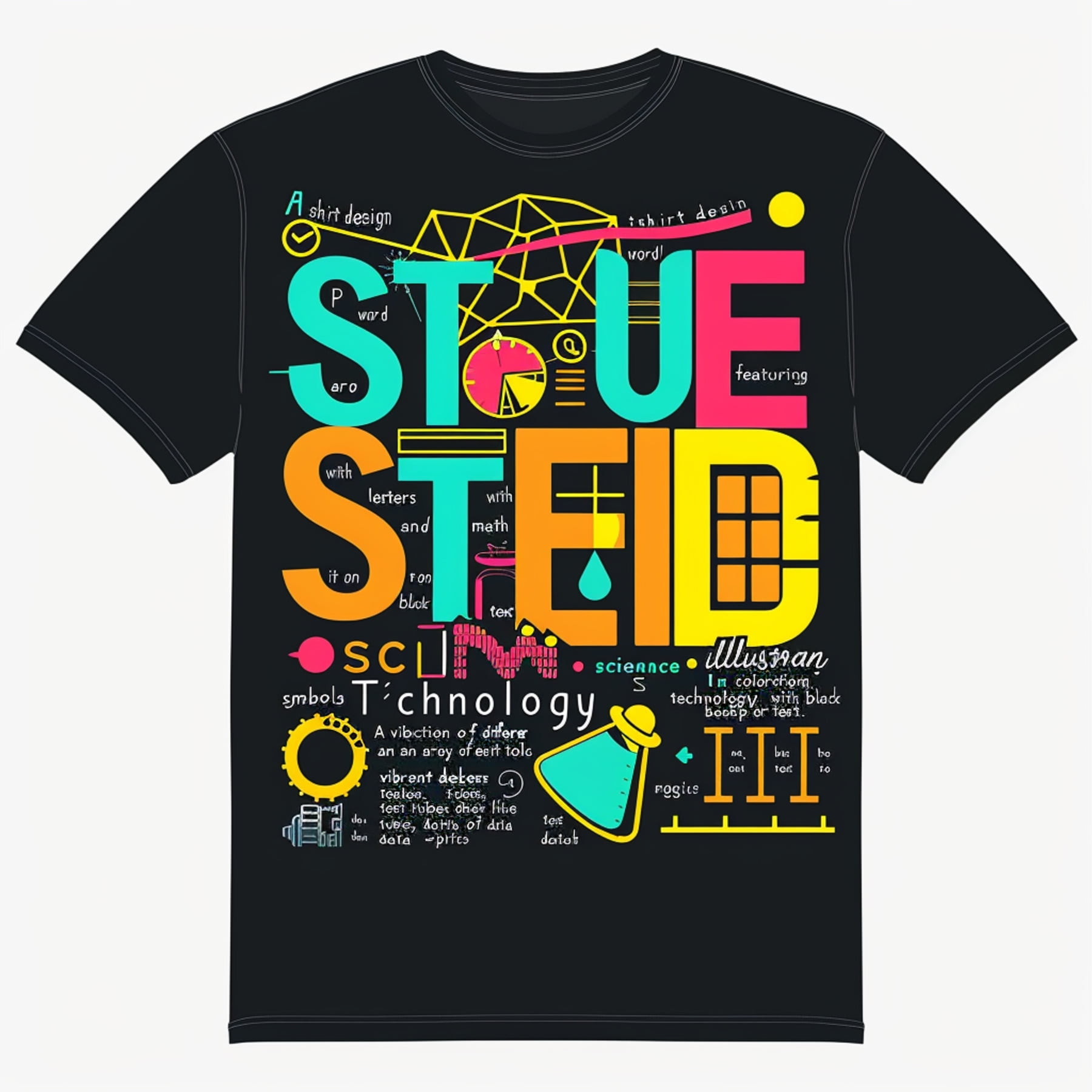 Innovative STEM Education TShirt Colorful Science Technology Math ...