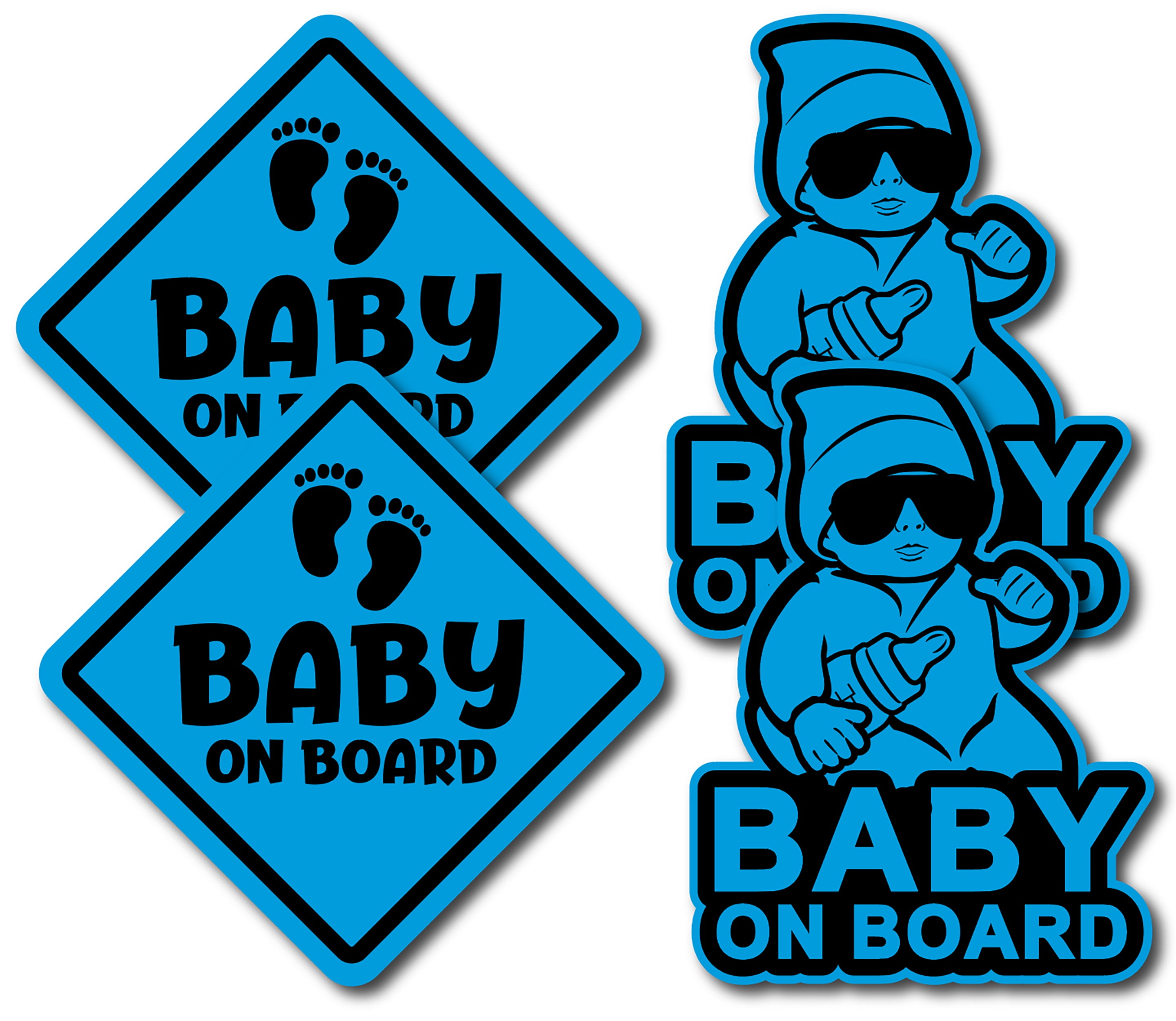 Innovative Stencils Baby On Board Decals Stickers Signs for Car - 4 ...