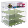 Innovative Storage Designs Desktop Organizer, 6 Compartments, Clear ...