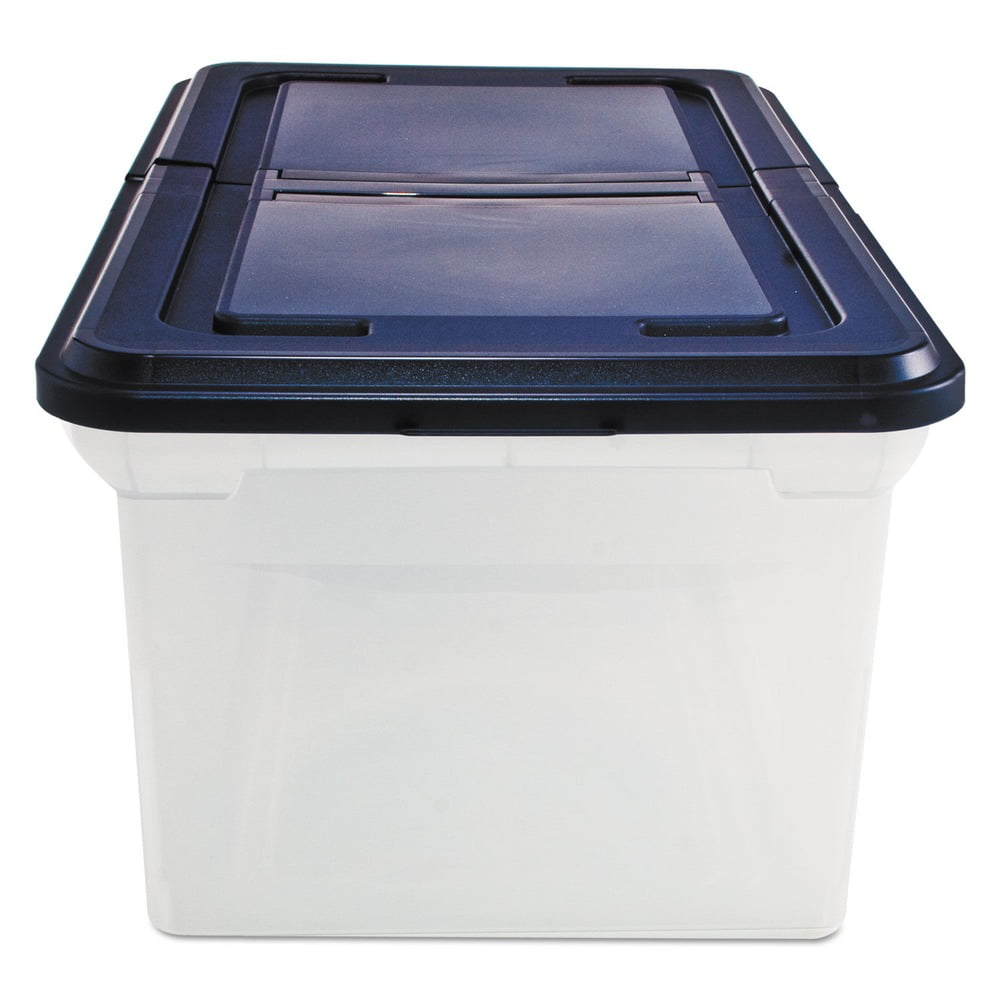 Innovative Storage Designs File Tote Storage Box with Lid, Plastic ...