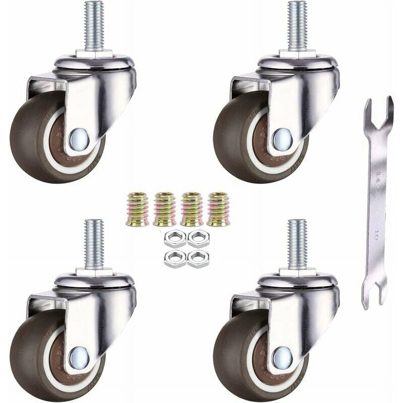 Quiet Mute Thermoplastic Elastomer TPE Casters, Load Capacity Optimized ...