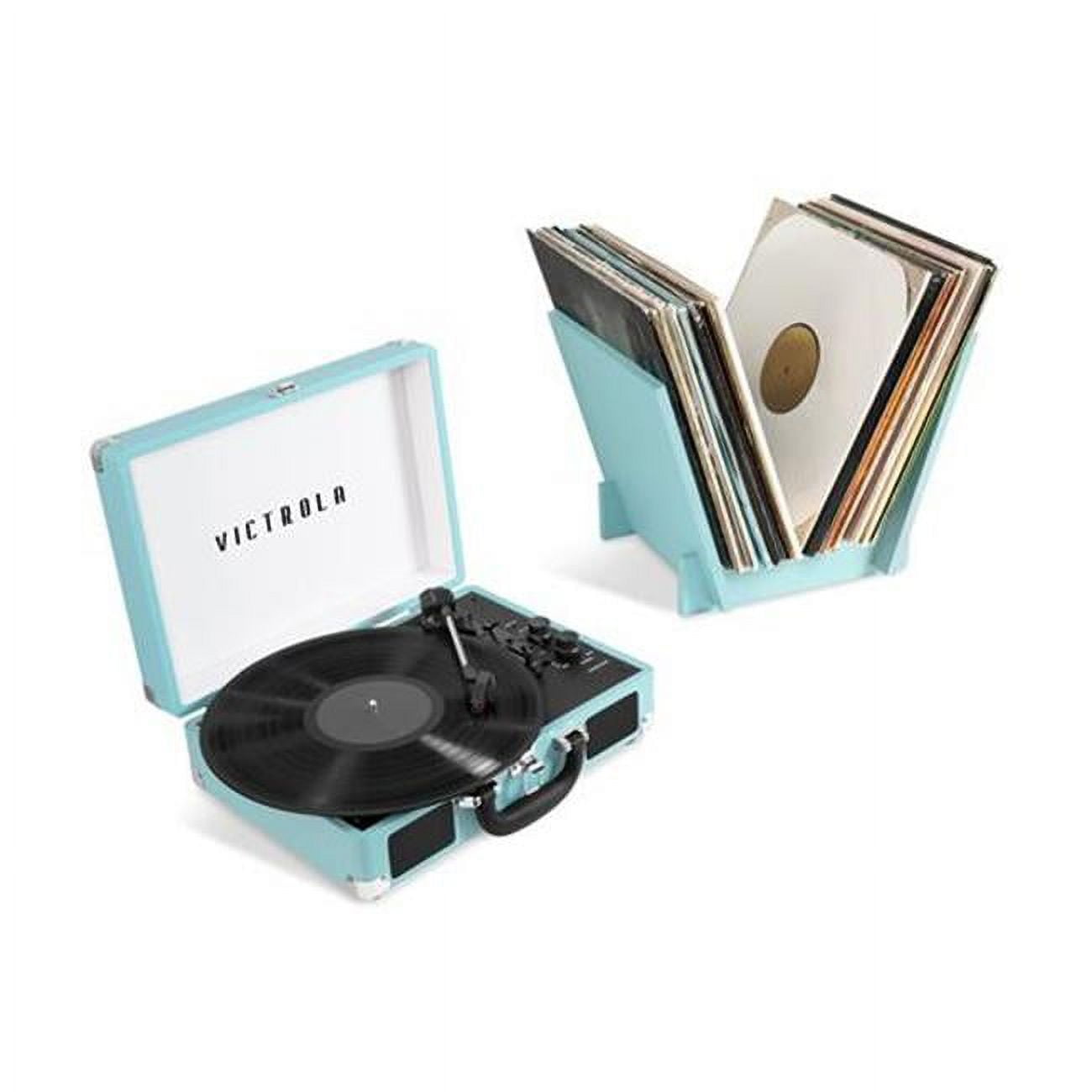 Innovative Technology Victrola Journey Plus Record Player Bundle, Brown ...