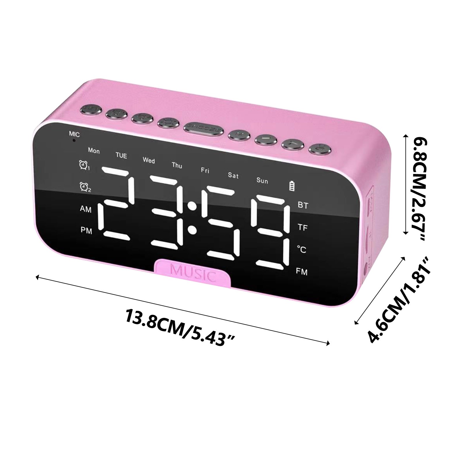 Innovative Timepiece Redefined Sleek Mirror Design Portable Clock with ...