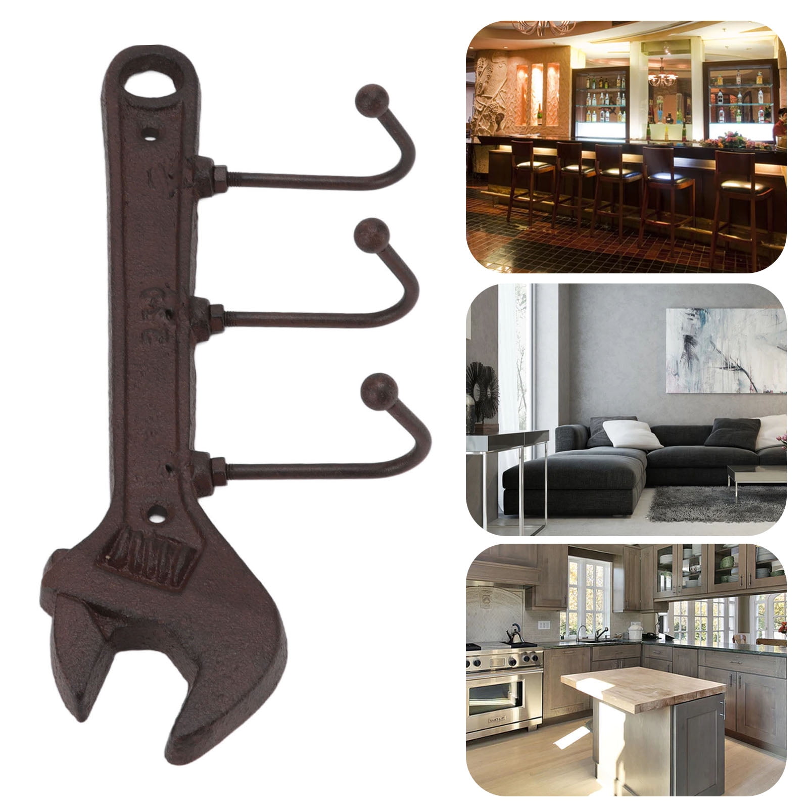 Innovative Wrench-Shaped Cast Iron Hook - Industrial Style Wall ...