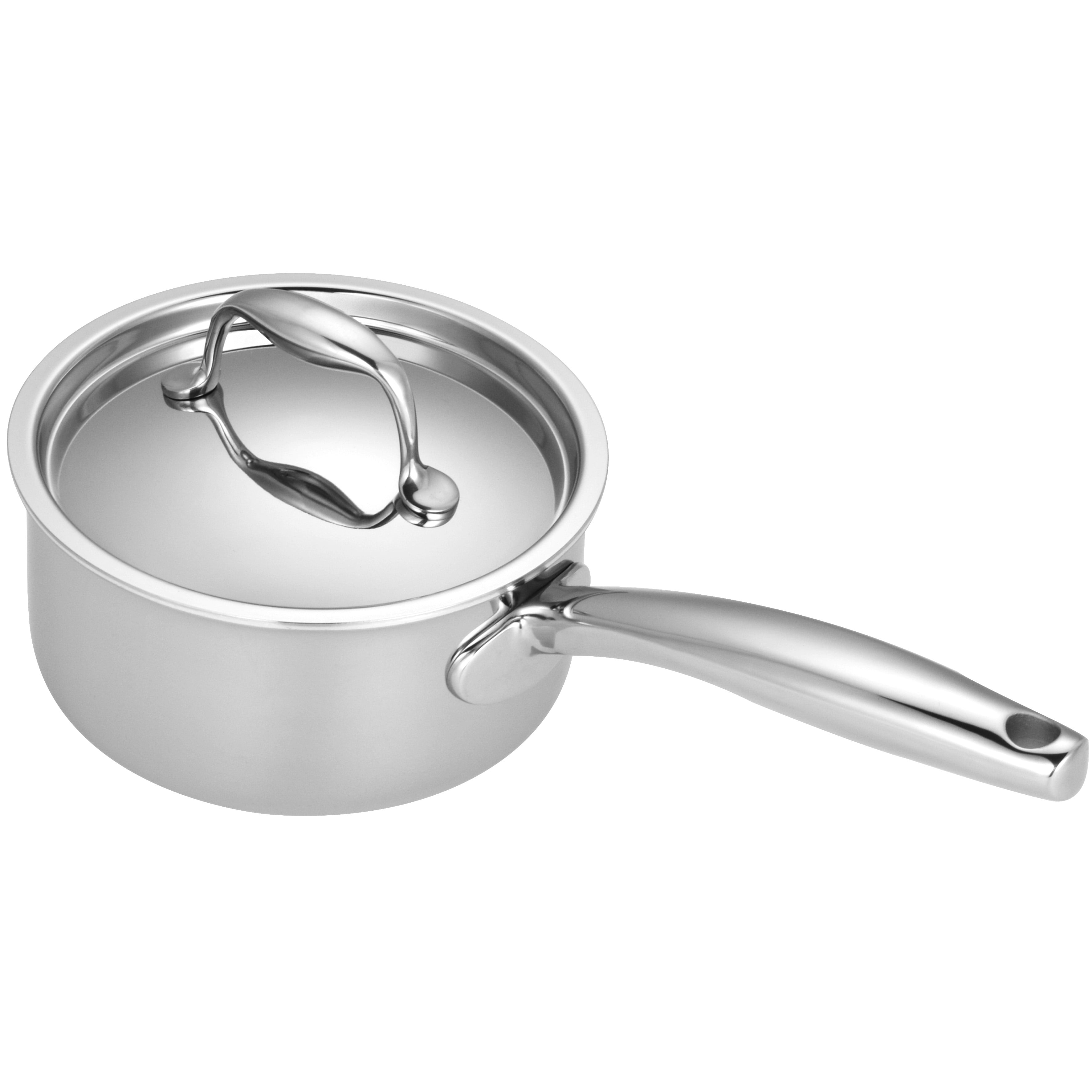 Innovaze Triple-Ply Stainless Steel Saucepan, 1.6 Quart, Oven Safe to ...