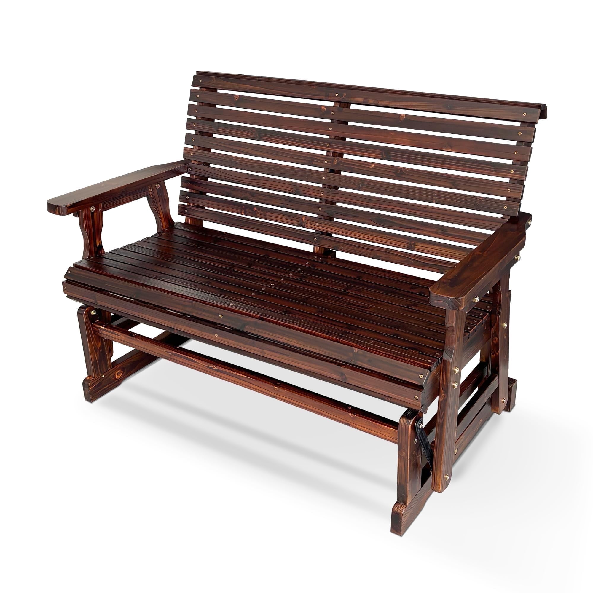 Innovaze Outdoor Furniture: 4ft Solid Fir Wood Porch Glider with ...