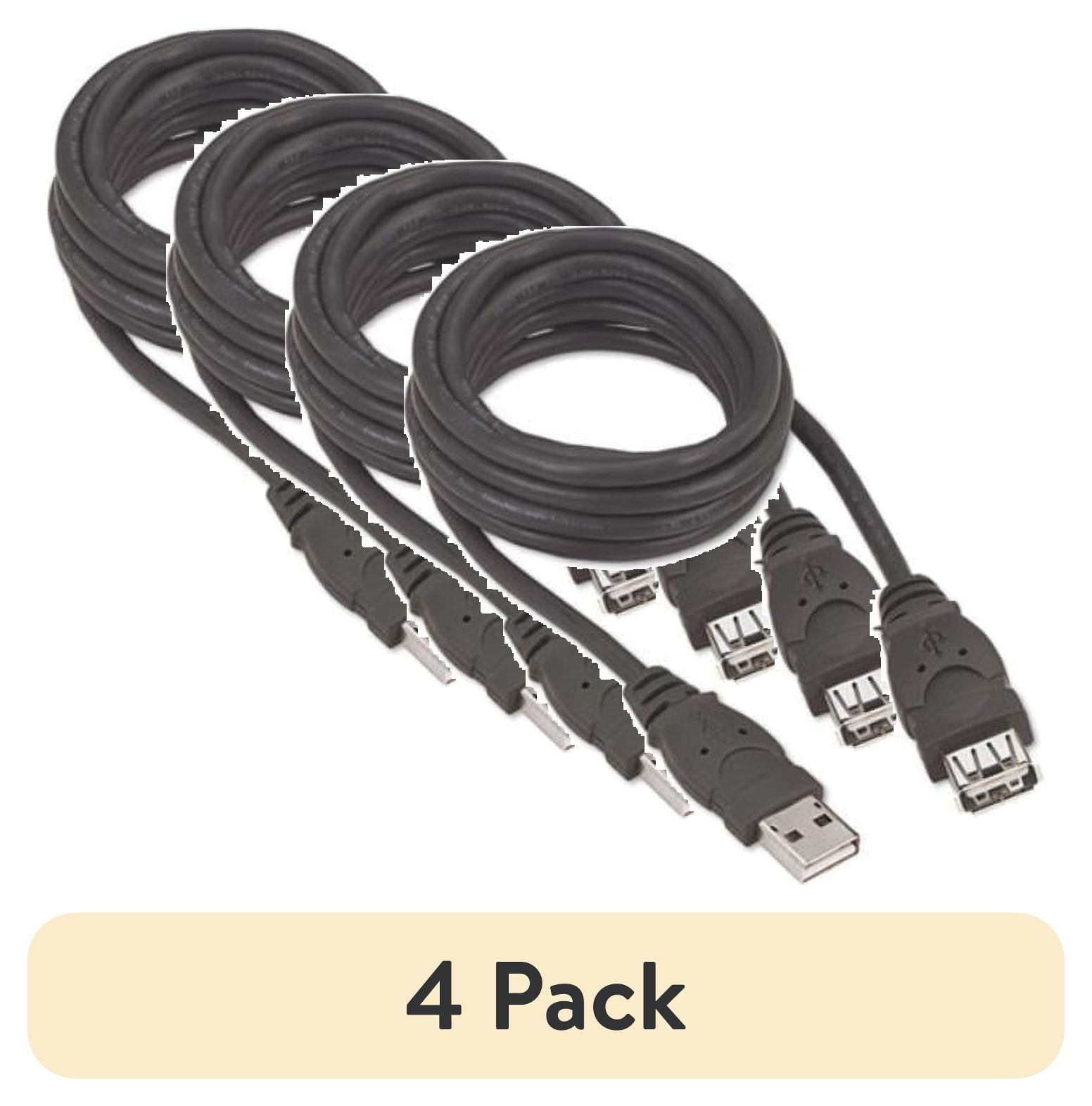 (4 pack) Innovera 30012 3.0 Usb Extension Cable, Am/af, 6 Ft., Black ...