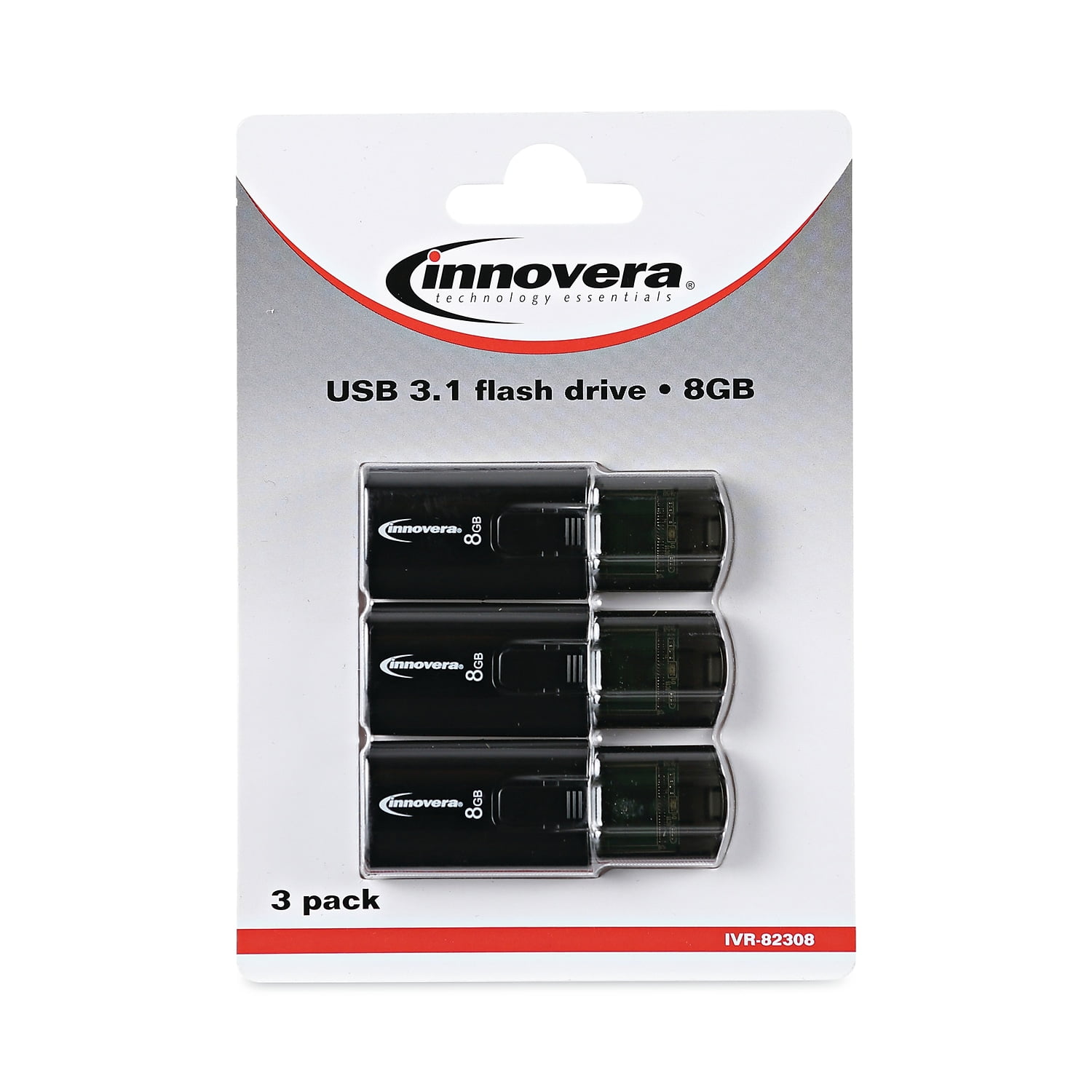 Innovera 82308 8 GB USB 3.0 Flash Drive (3/PacK) - Walmart.com