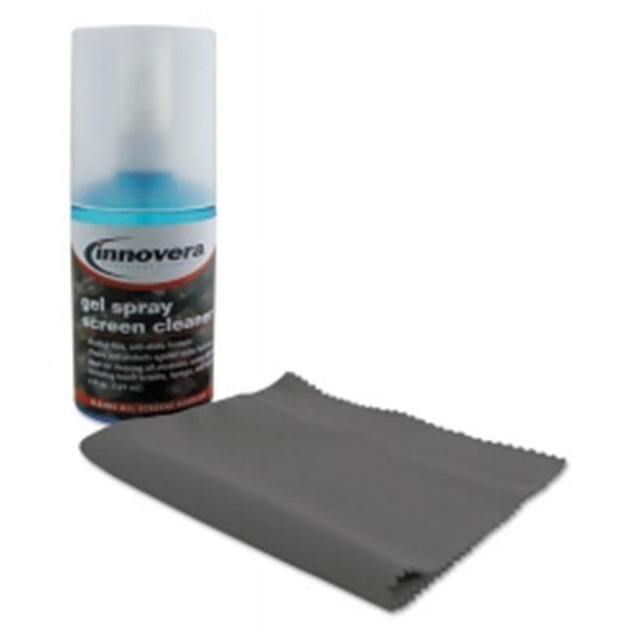 Innovera Anti-Static Gel Screen Cleaner w/Gray Microfiber Cloth 4oz ...