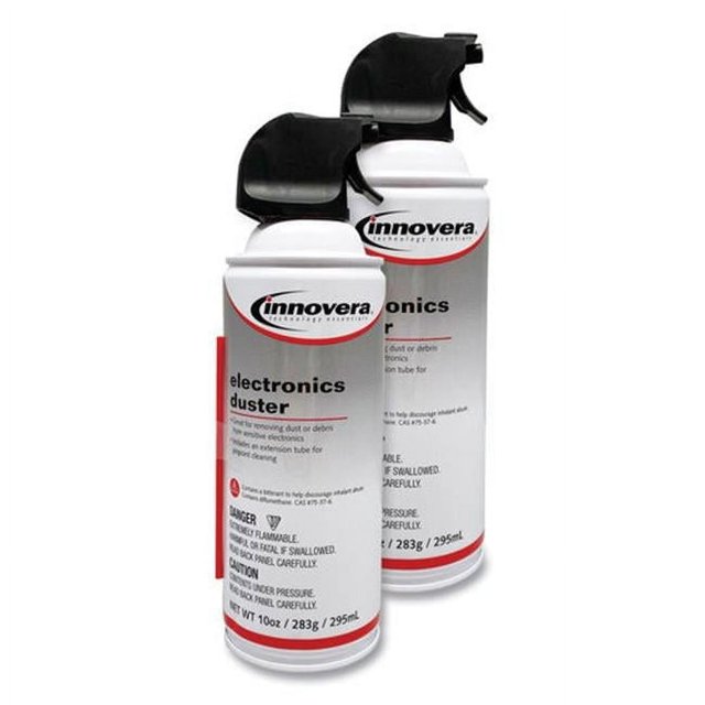 Innovera Compressed Air Duster, 10 oz., 2/Pack, Electronics Cleaner ...