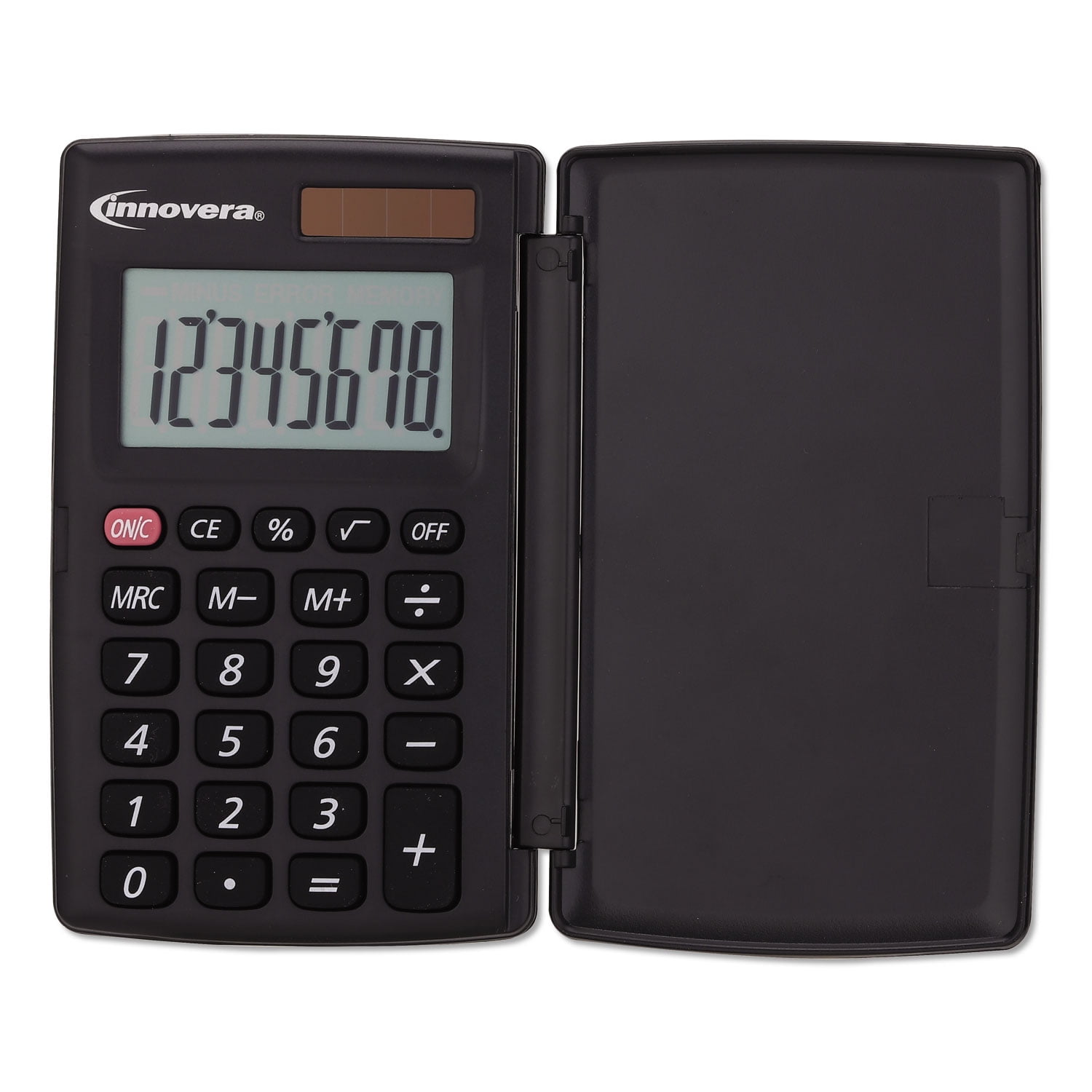 Innovera IVR15921 8-Digit LCD Pocket Calculator with Hard Shell Flip ...