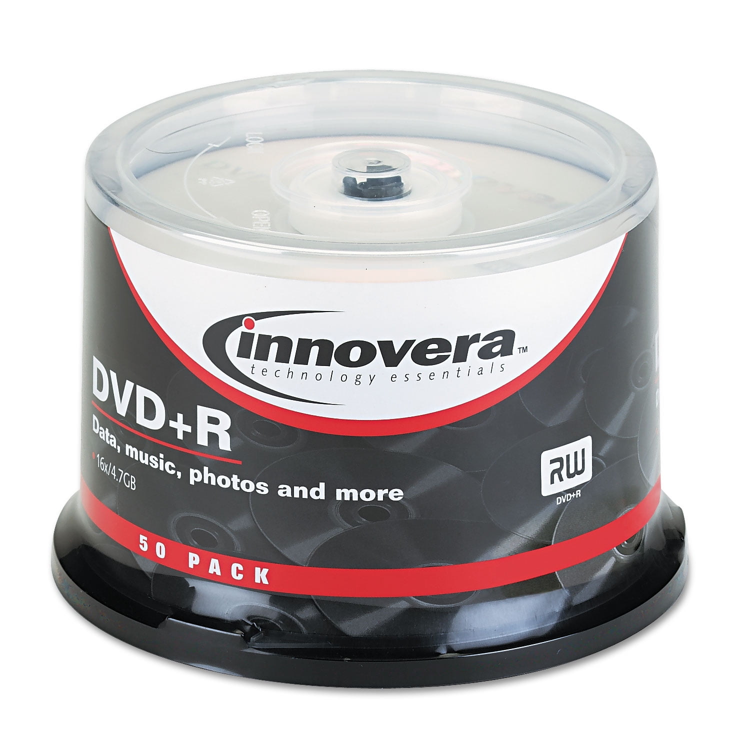 Innovera DVD+R Discs, 4.7GB, 16x, Spindle, Silver, 50/Pack -IVR46851 ...