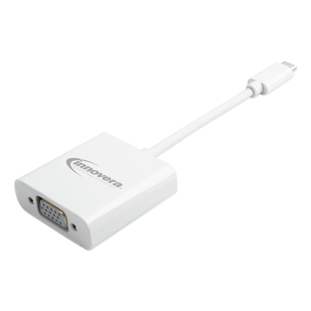 Innovera IVR50040 5 in. 3.0 USB Type-C VGA Multiport Adapter, White ...