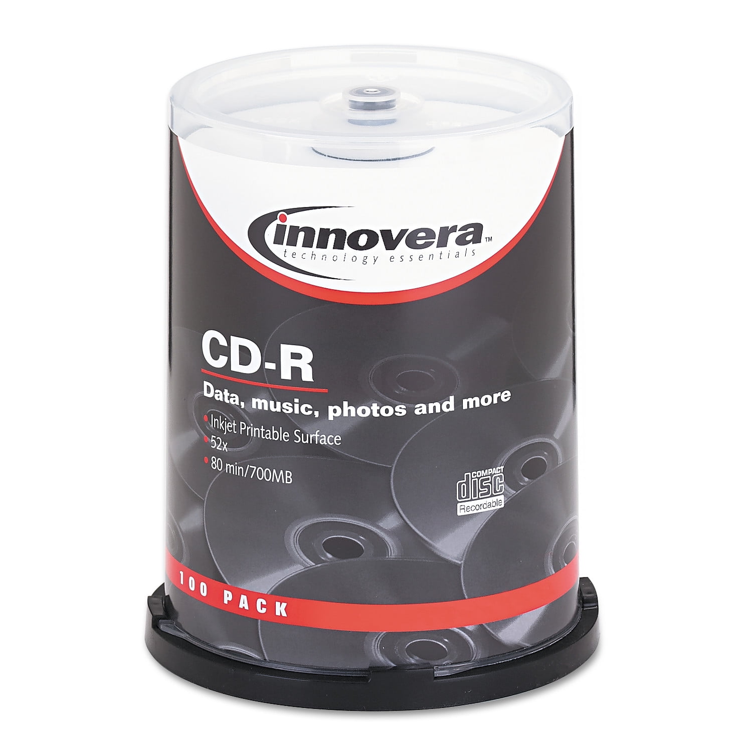 Innovera IVR77815 Cd-R Discs, Hub Printable, 700 MB/80 min, 52 x ...