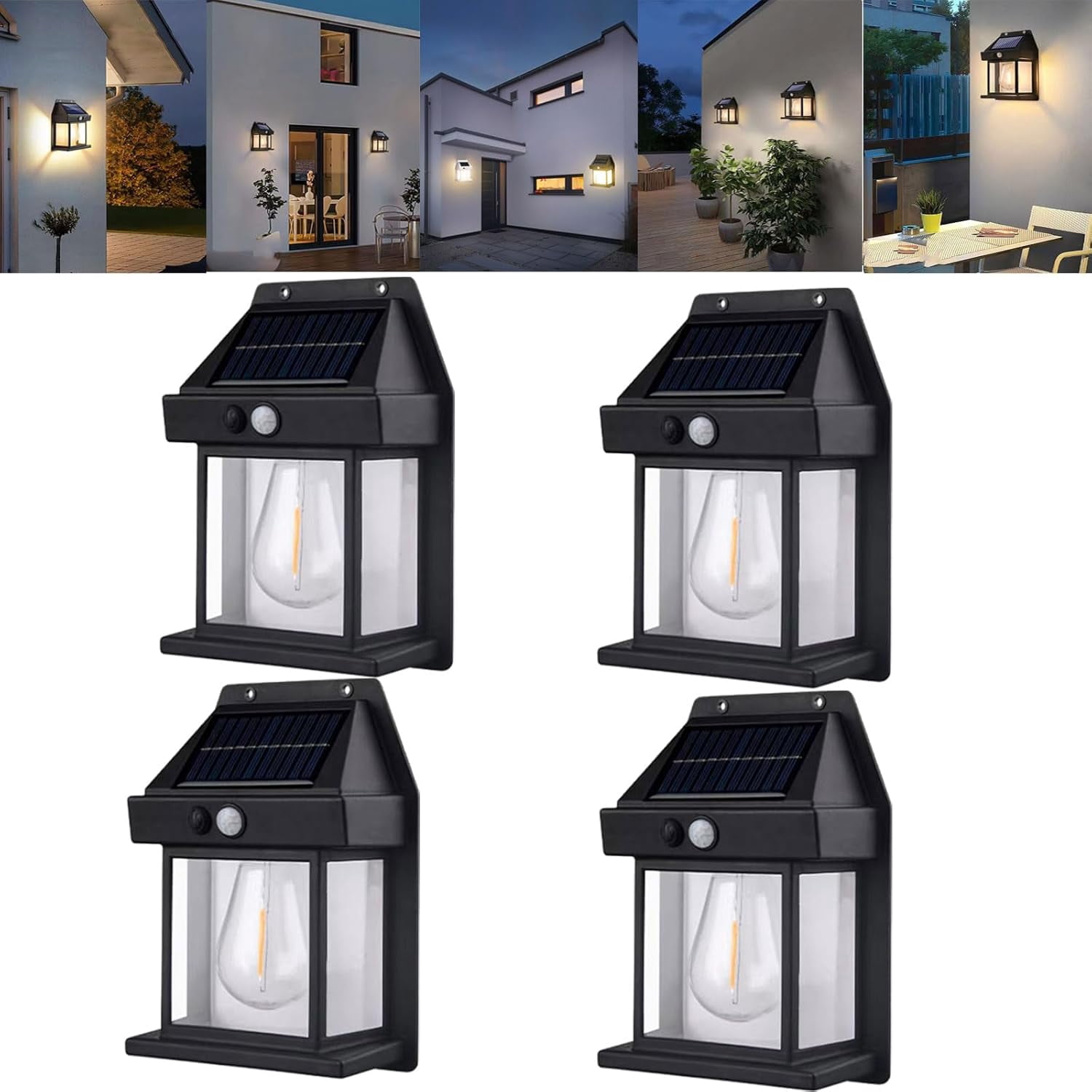 Innovga Night Lights, 2025 Upgraded Solar Wall Lights Outdoor with 3 ...