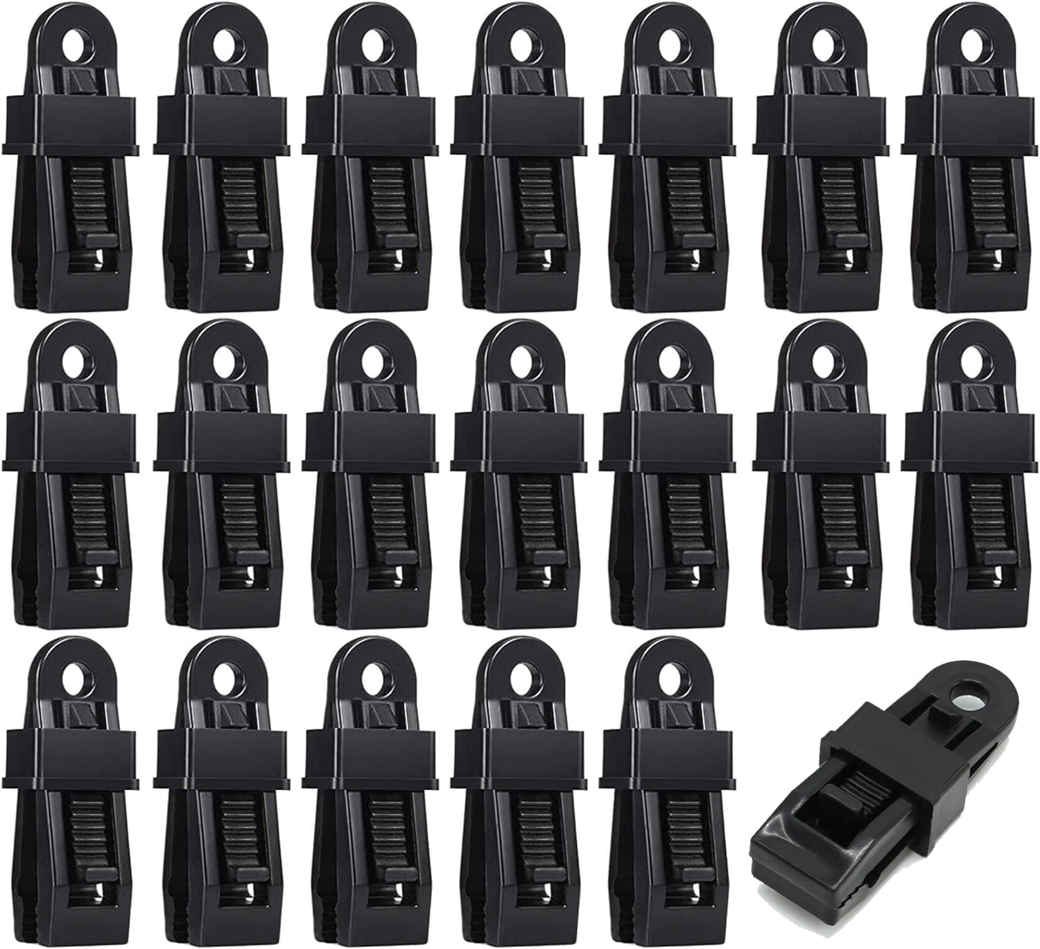 20PCS Tarp Clips Crocodile Mouth, Multipurpose Secures Clamp with ...