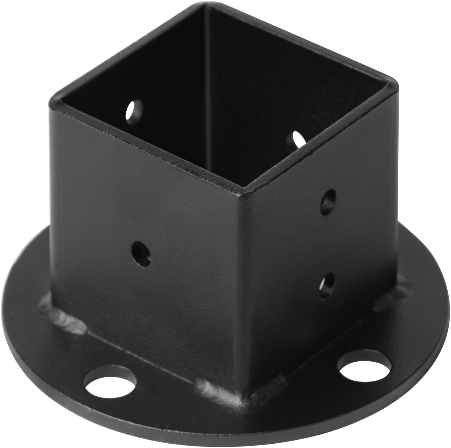 4 Pack 2x2 inch Deck Railing Bracket Post Flange Base Anchor, Black ...