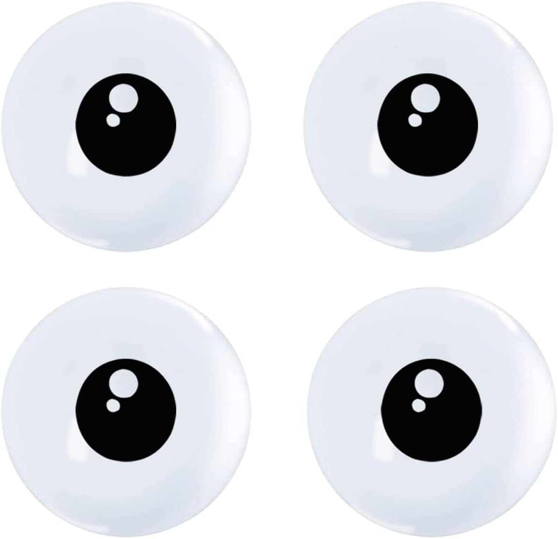 50 pcs Eyeball Top Latex Balloons Black White Eye Printed Balloon for ...
