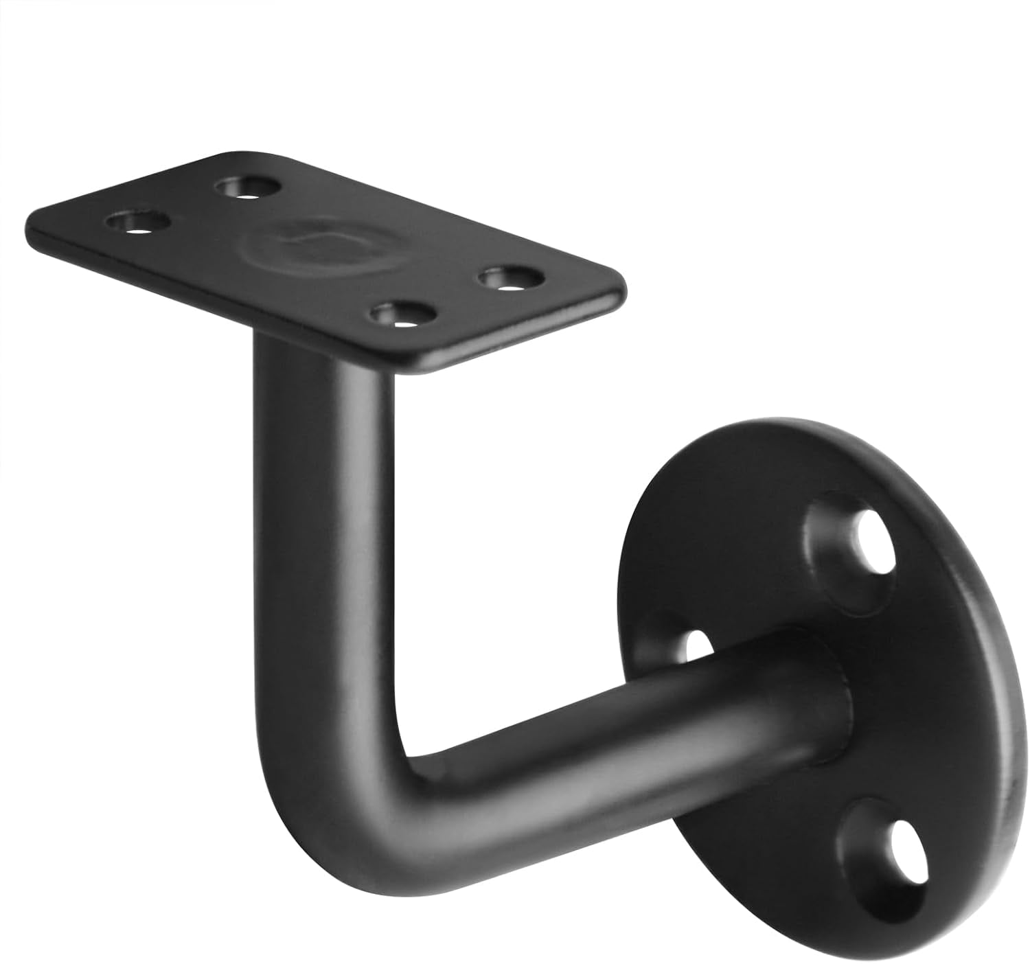 Innovire 8 Pack Black Wall Mount Handrail Bracket for Flat Surface ...