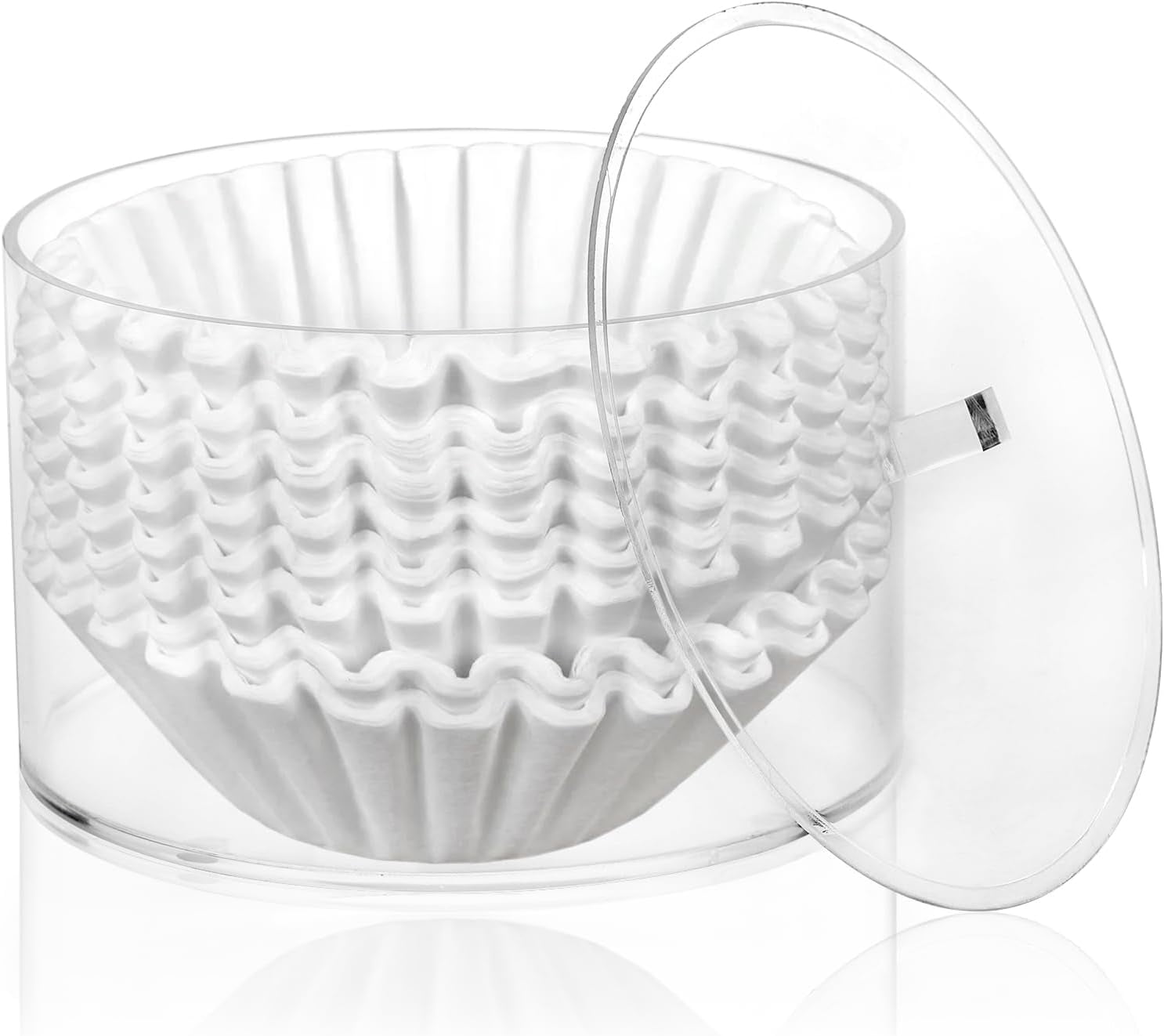 Coffee Filter Holder Acrylic Coffee Pod Holder With Lid Reusable
