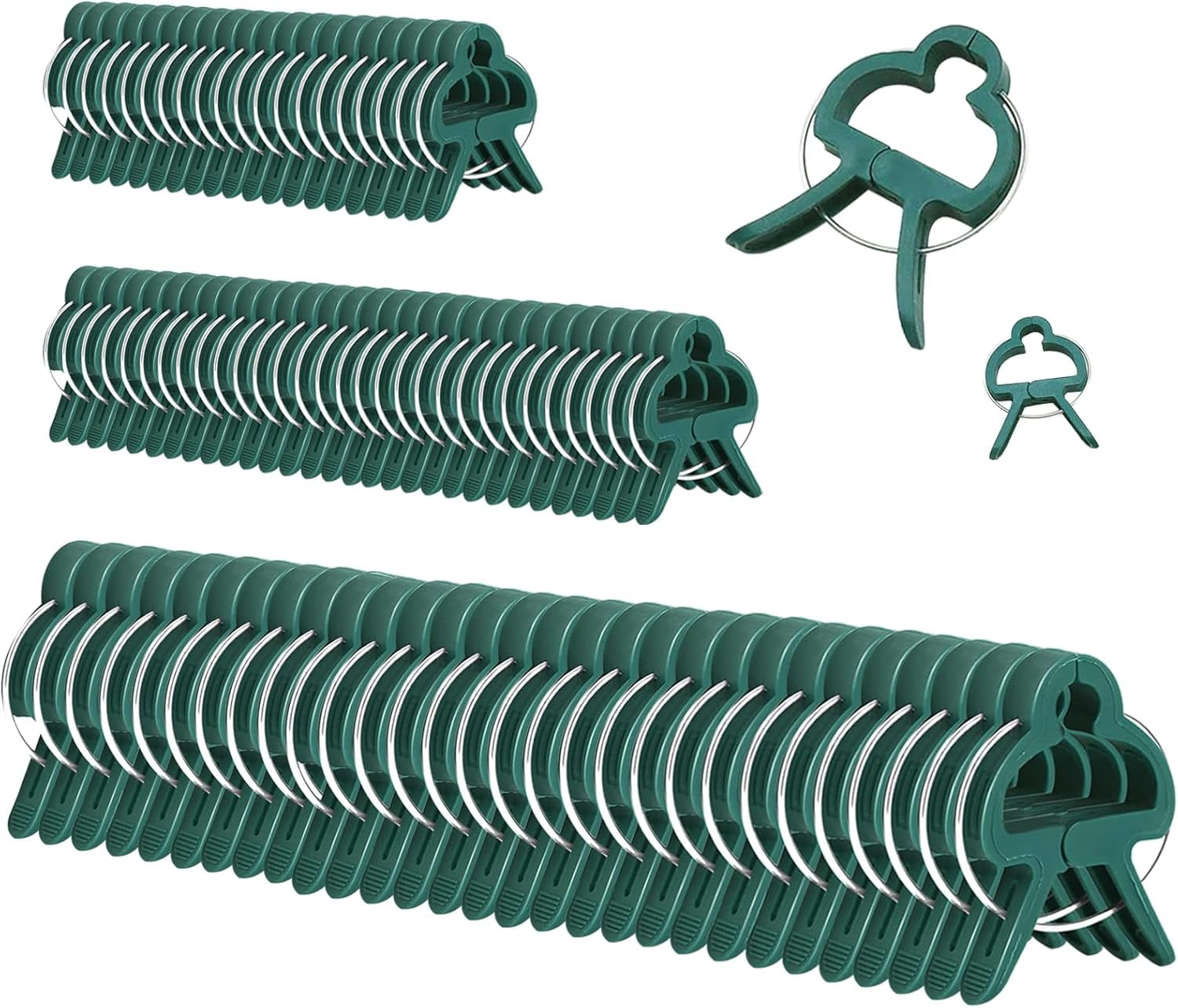 Plant Support Clips, 80 PCS Gentle Flower Plant Clamps for Supporting Vine Climbing Plants Plant ...