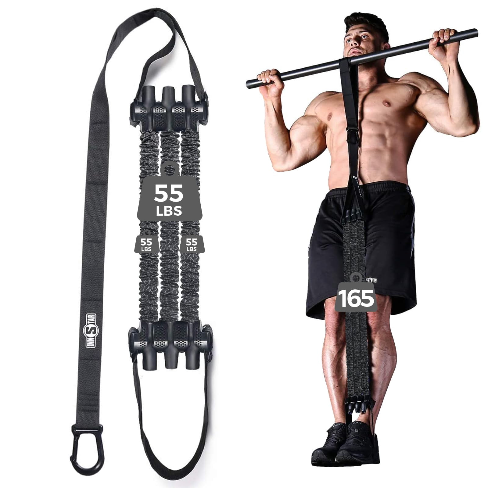Innstar Pull Up Assistance Bands, Heavy Duty Resistance Band for Pull ...