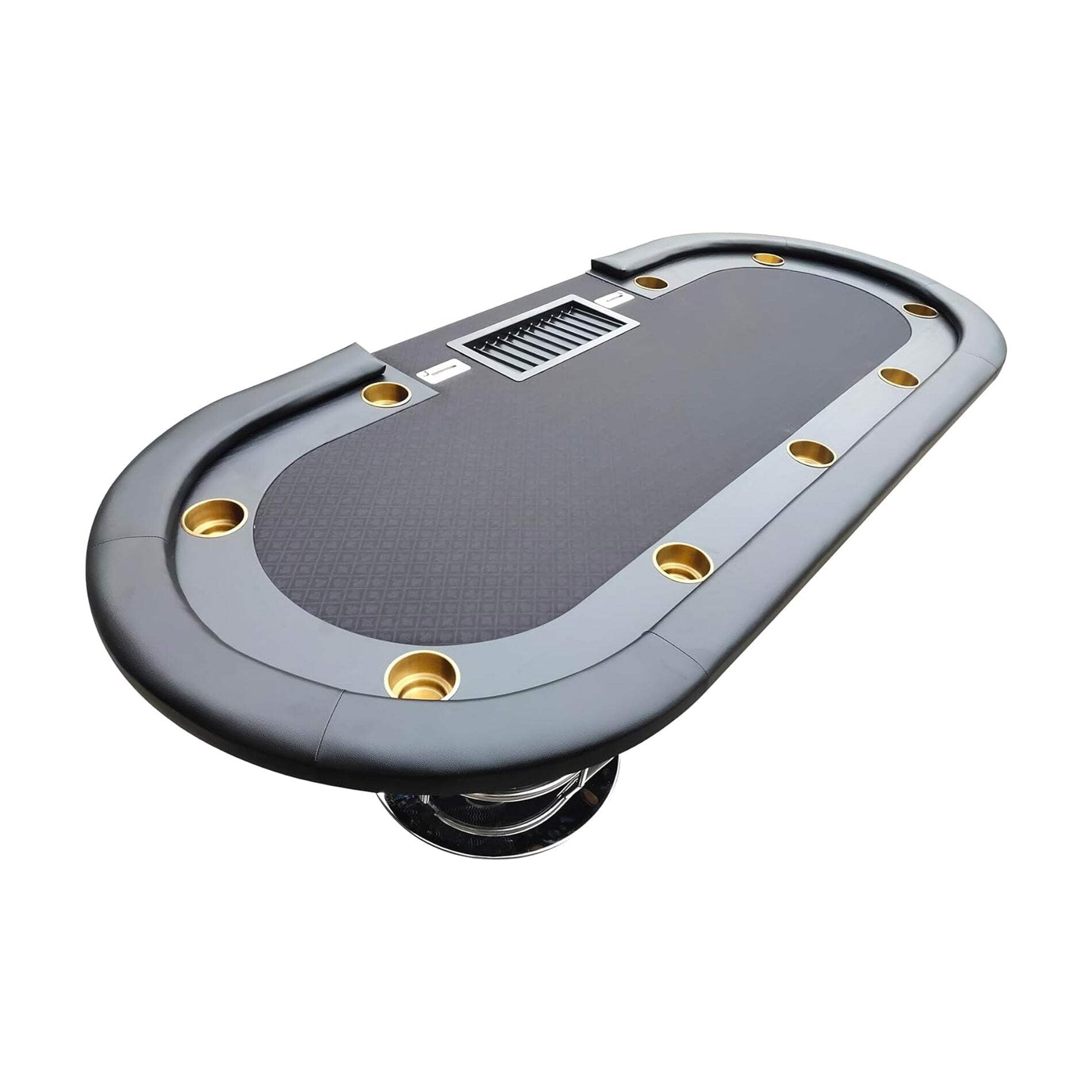 Ino Design 96" Elite Oval Dark Knight Waterproof Felt Poker Table Top ...