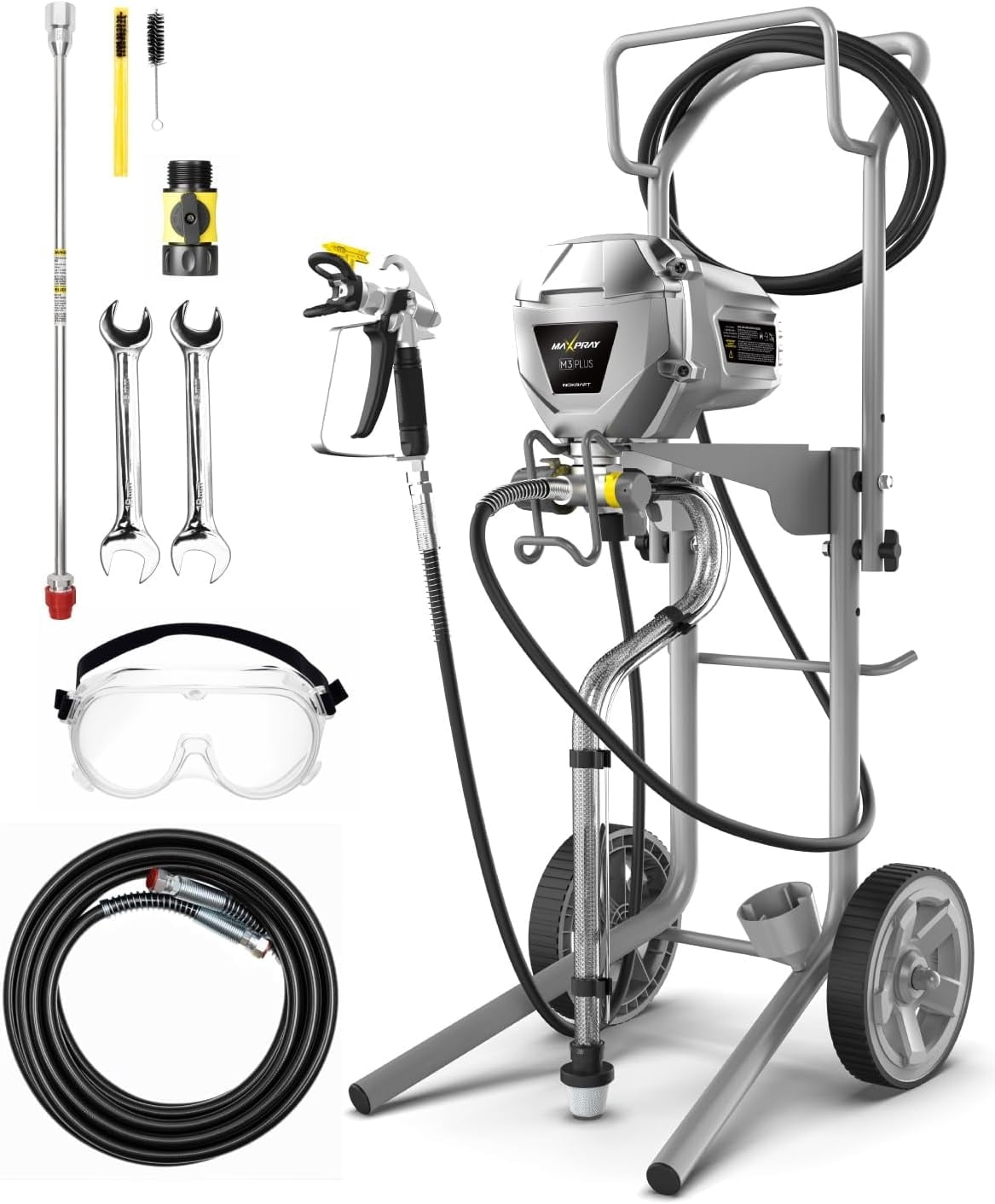 InoKraft MaXpray M3, 120V, Gray Power Paint Sprayer, 5 Gallon, 3 Spray ...