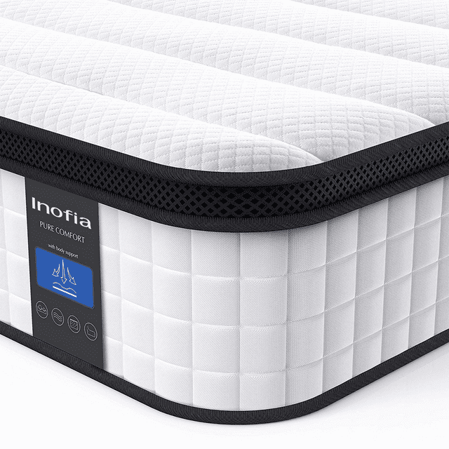 Inofia 10 inch Hybrid Twin XL Mattress in a Box with Responsive Memory ...