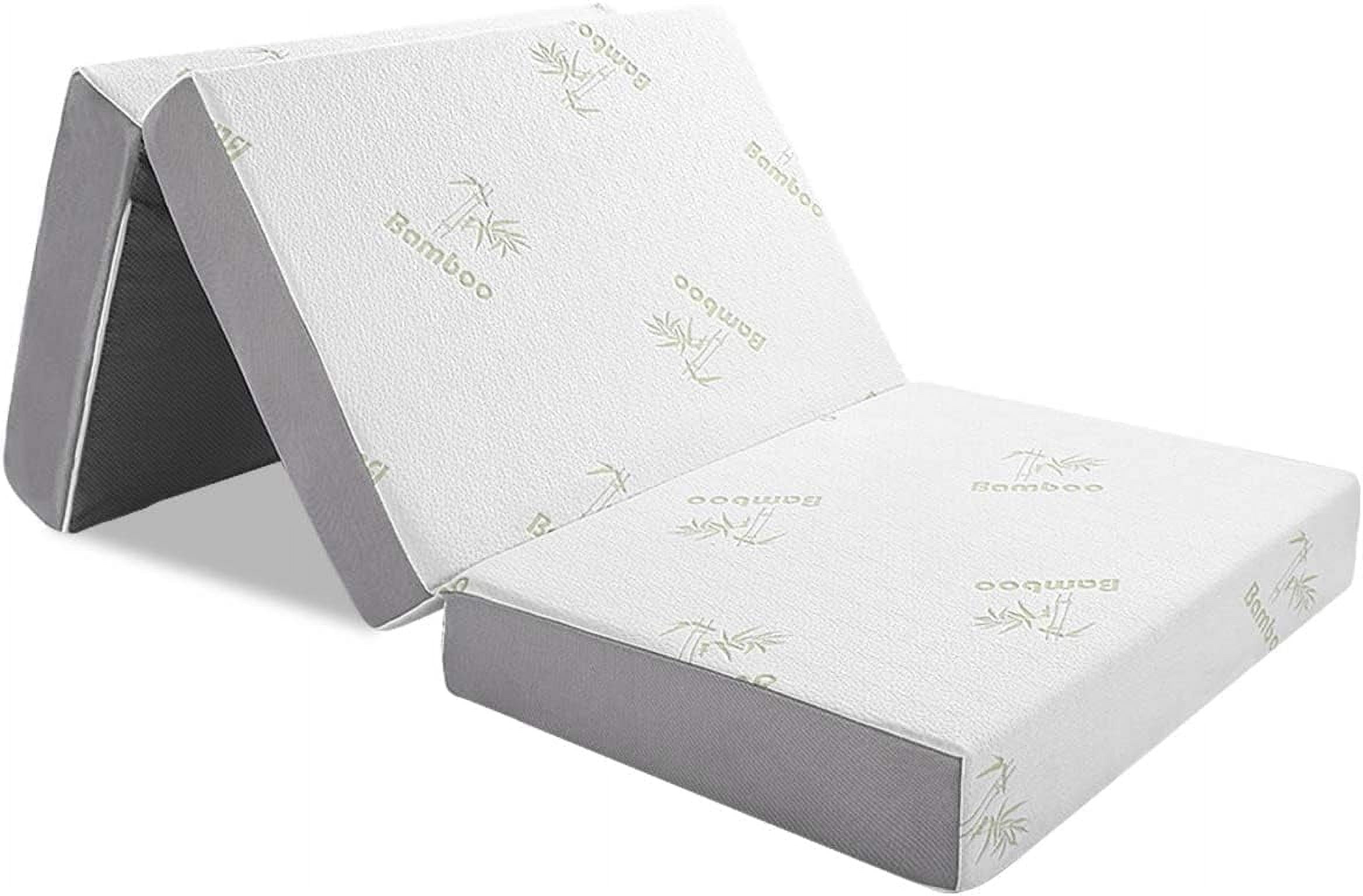 Inofia 6 Inch Tri-Folding Memory Foam Mattress Single Size (75"x25"x6 ...