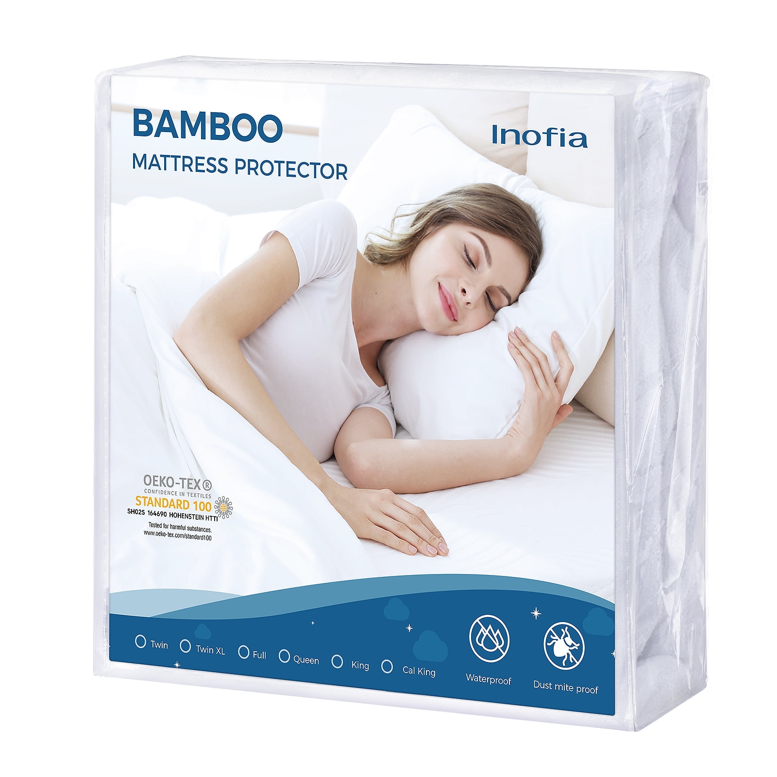 "Inofia Twin XL Mattress Protector, 100% Waterproof, Breathable Fabric ...