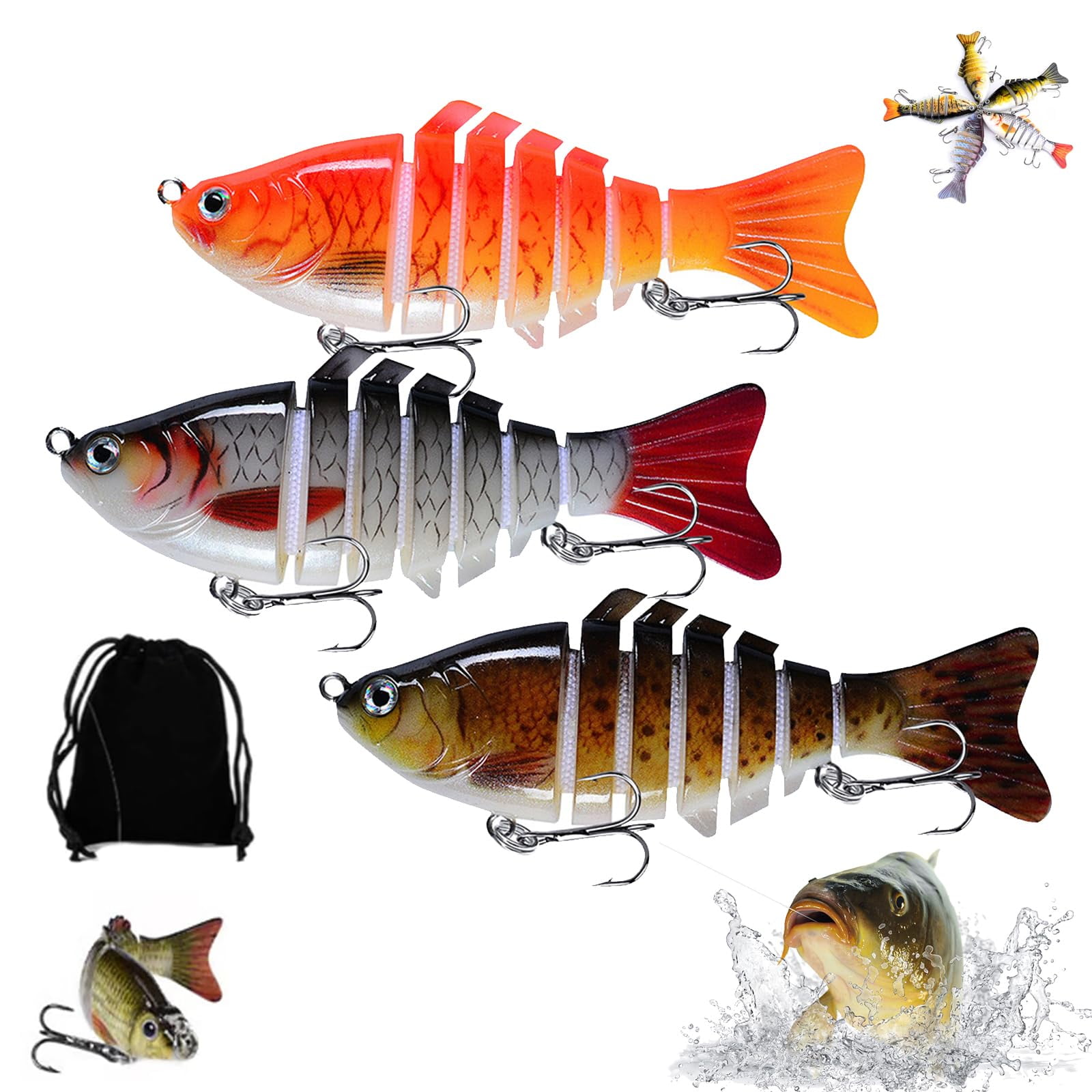 Inoitiallyed Bionic Swimming Lure, Bionic Fishing Lures That Swim by ...