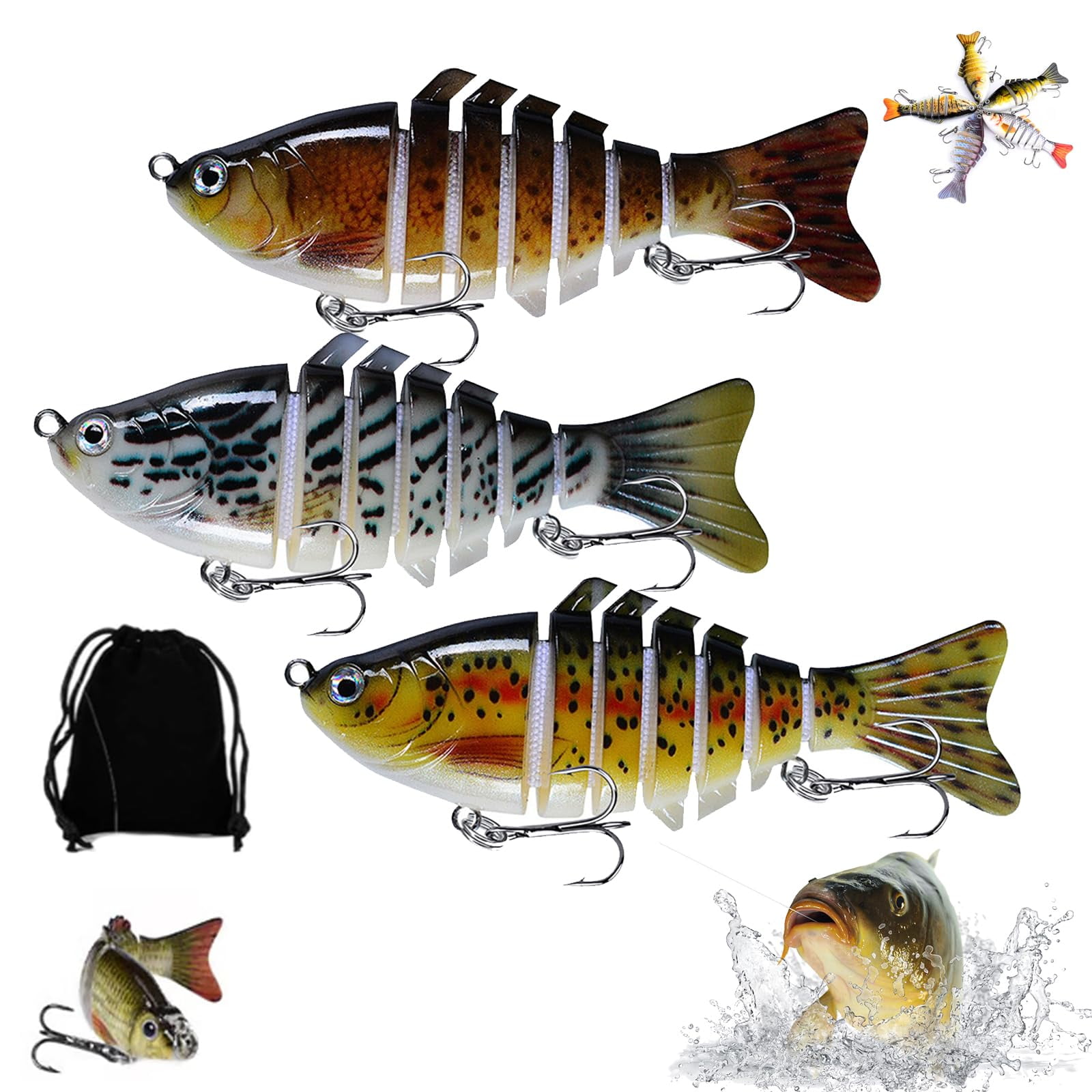 Inoitiallyed Bionic Swimming Lure, Bionic Fishing Lures That Swim by ...