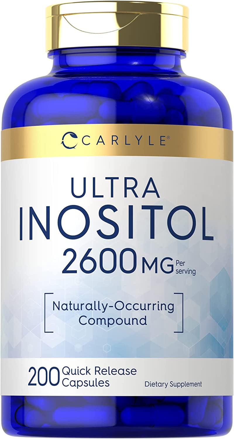 Carlyle Premium Vitamin Inositol Capsules 2600mg | 200 Count | Pure ...