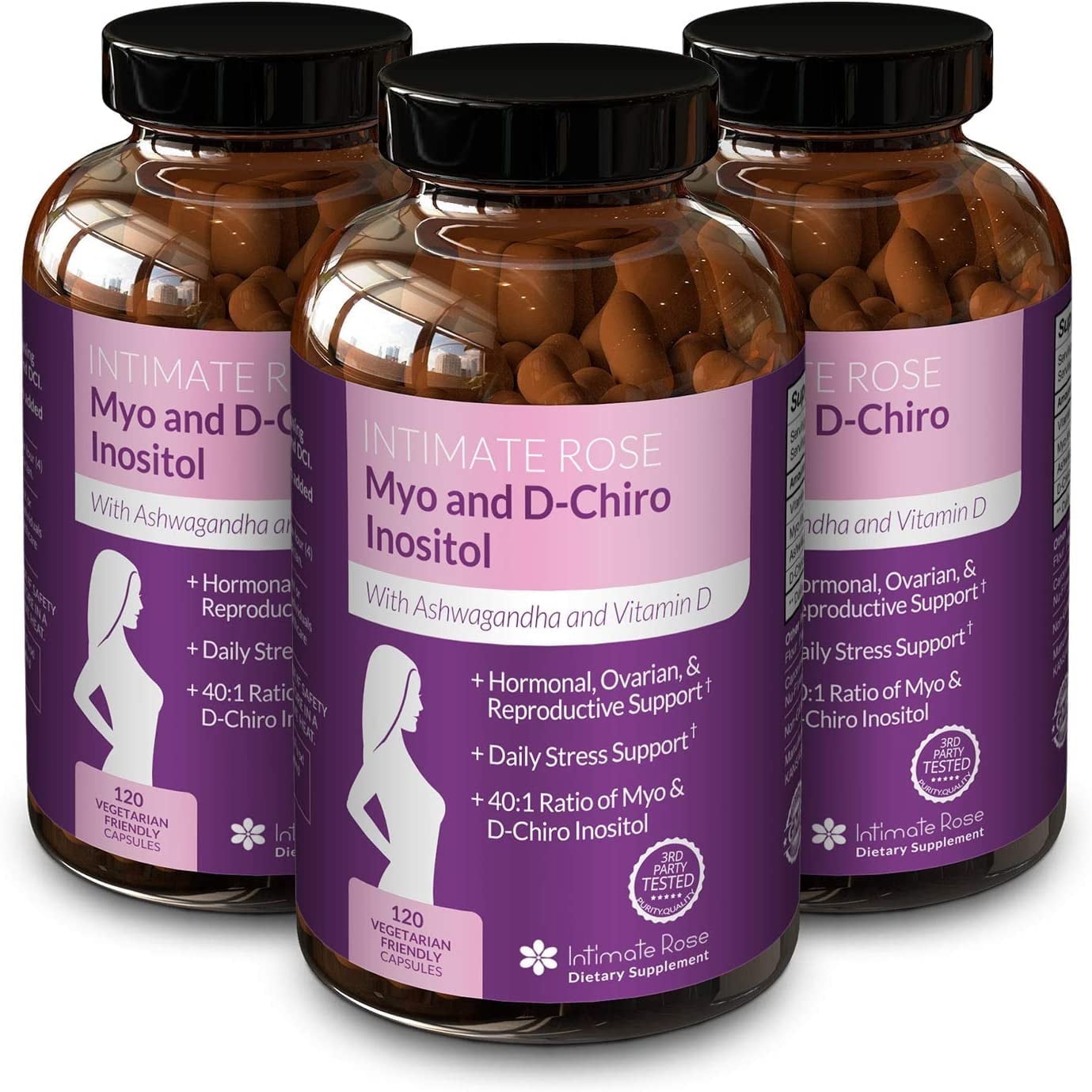 Intimate Rose's Vegan Myo & D-Chiro Inositol Blend + Vit D ...