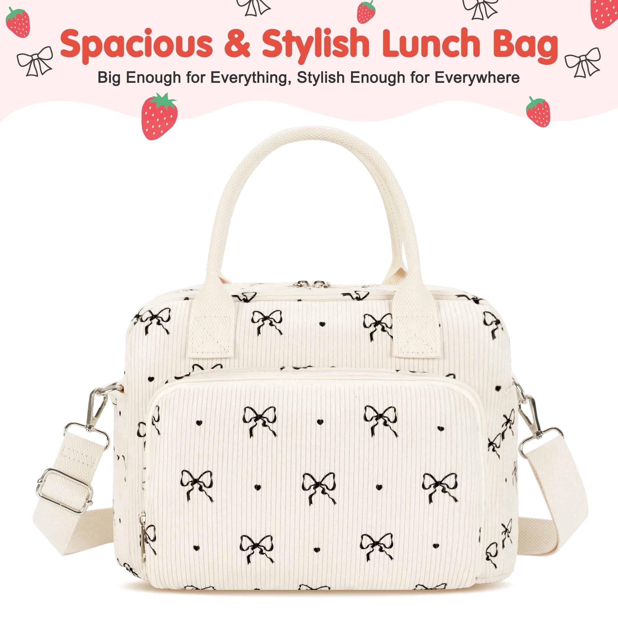 Inosoo Large Capacity Reusable Lunch Bag, Handheld or Shoulder Carry ...