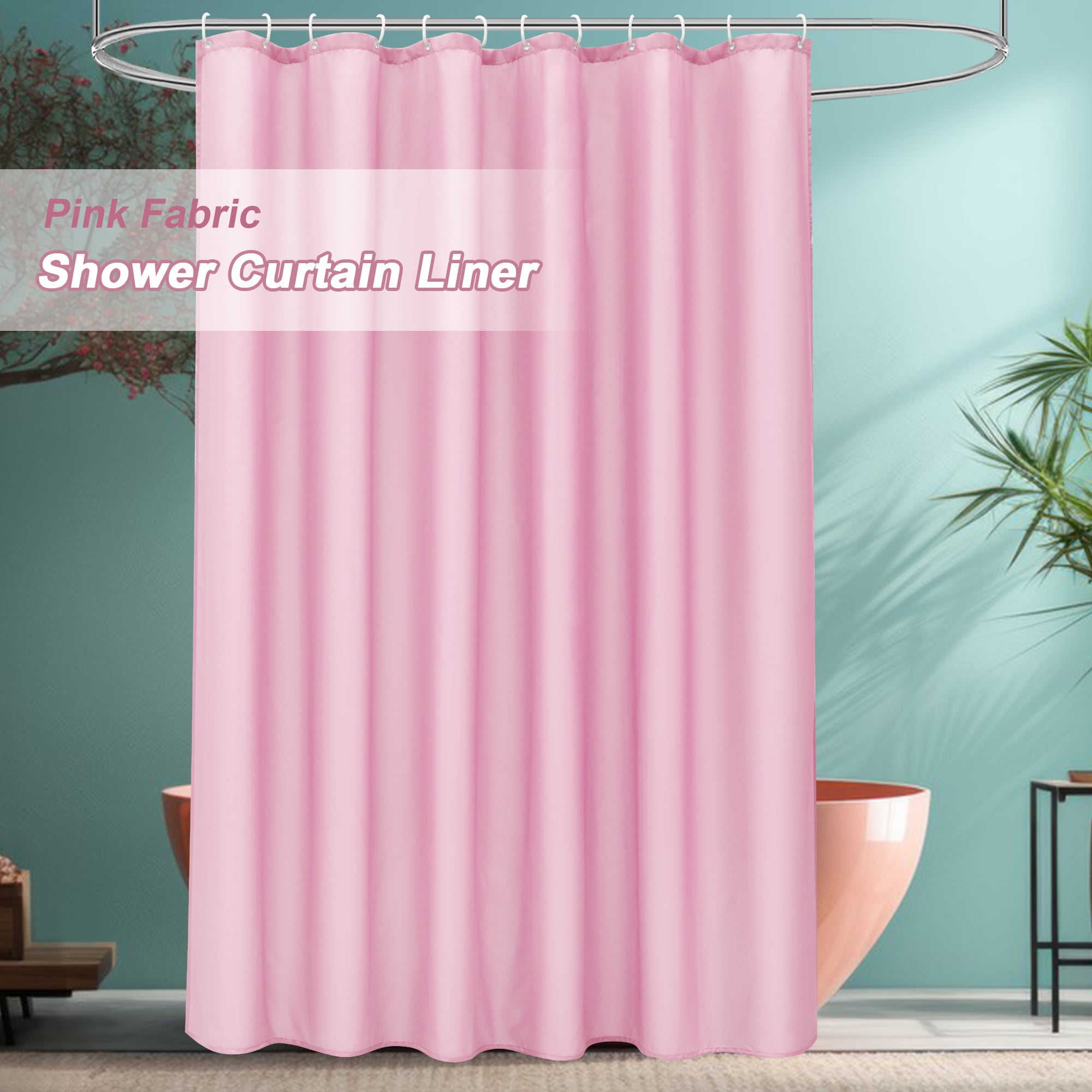 Inosoo Water Repellent Fabric Shower Curtain Liner 72 Wx 78 H Extra