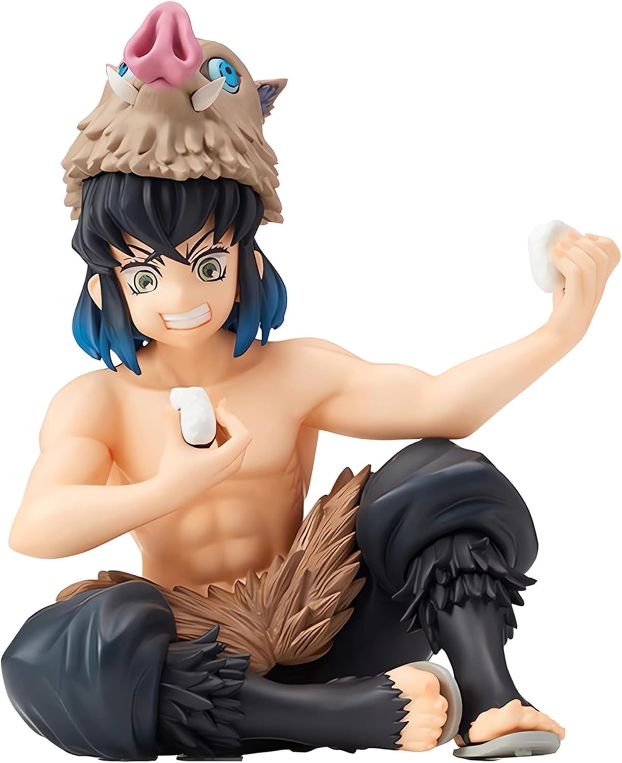 Inosuke Hashibira Action Figure Eating Rice Balls Series Demon Figures ...