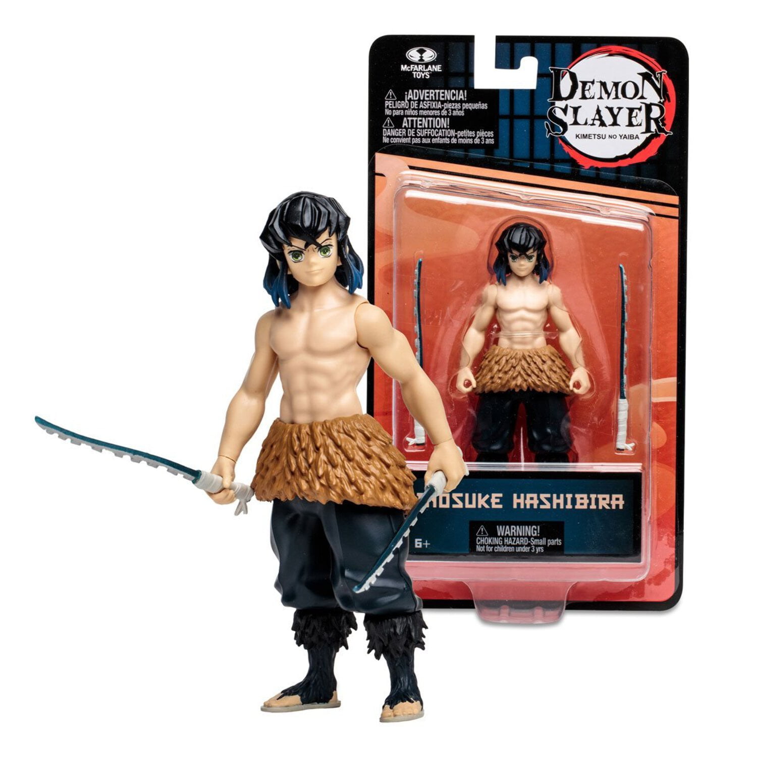 Inosuke Hashibira Unmasked (Demon Slayer) 5" Figure - McFarlane Toys ...