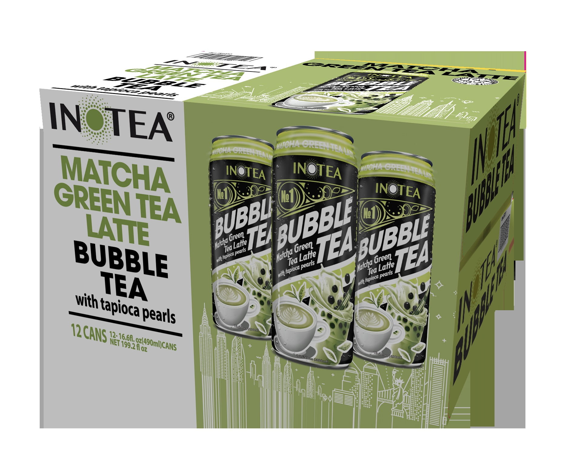 Inotea, Matcha Green Tea Latte Bubble Tea - Walmart.com