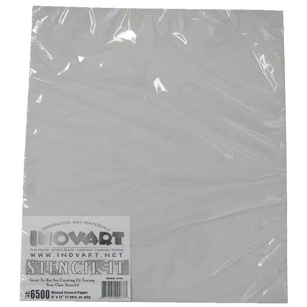 Inovart 1599253 Stencil-It Wax Stencil Paper, 9 x 12 in. - Pack of 12 ...