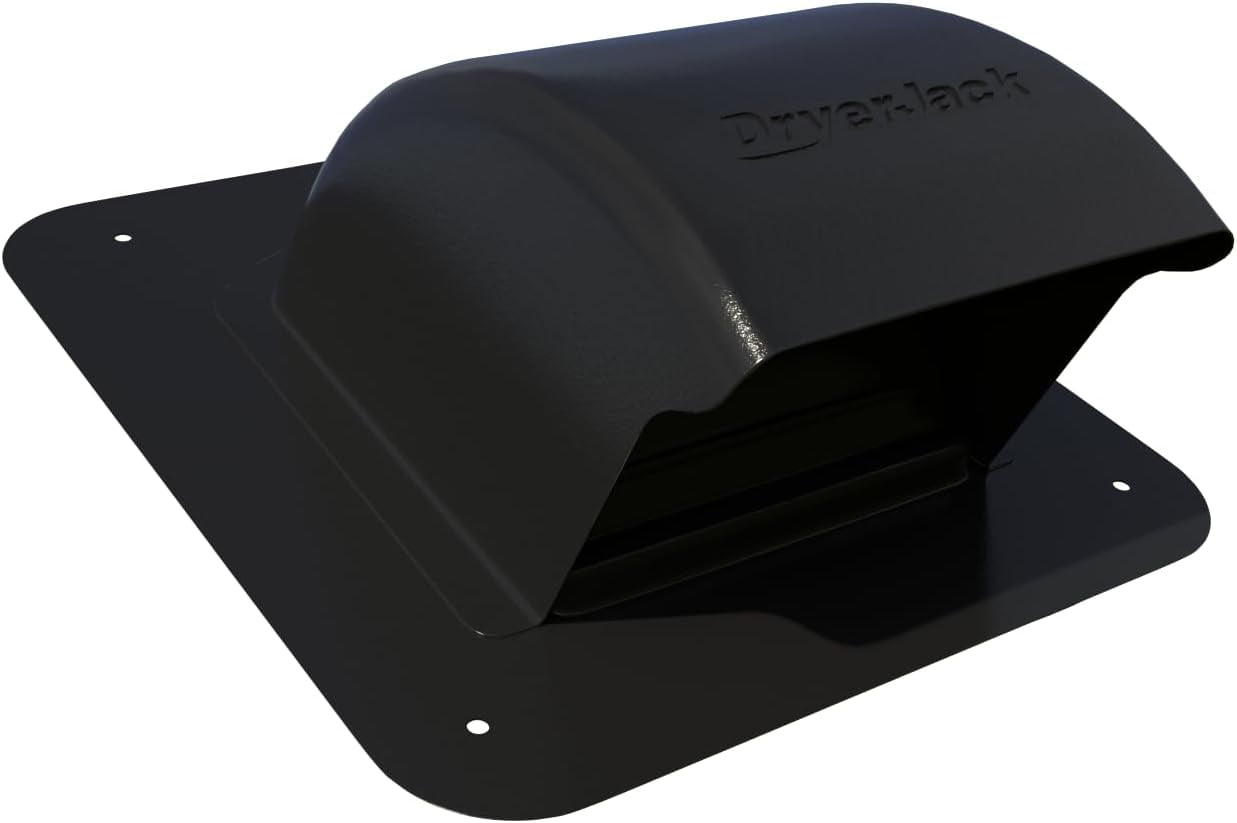 Inovate Dryer Jack Low Profile Roof Vent With Roof Neck Black