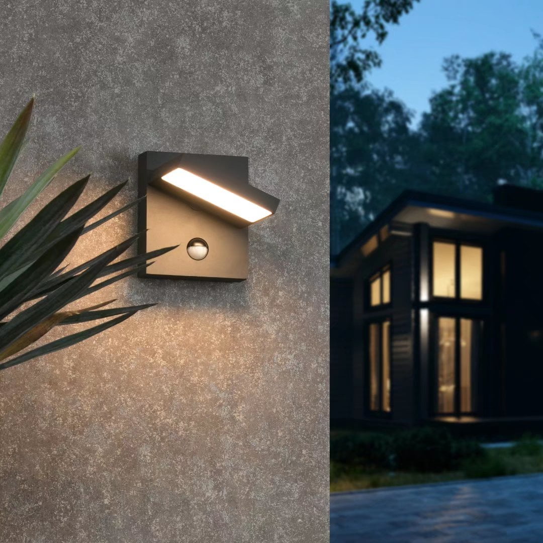 Inowel Outdoor Wall Light Fixture with Adjustable Lamp Head, Motion ...