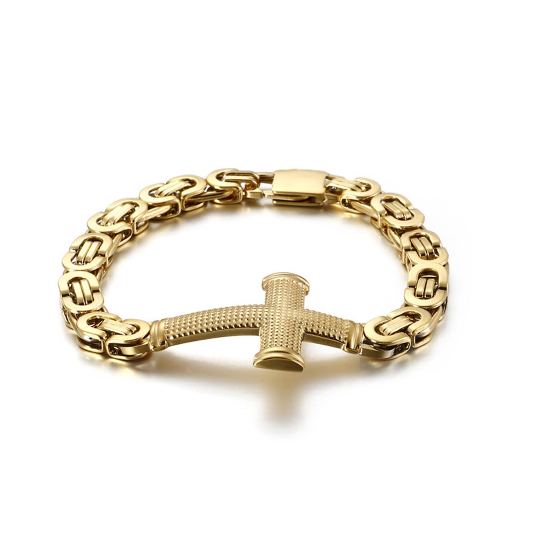 Inpasne Cross Bracelet for Men 316L Stainless Steel Religious Christian ...