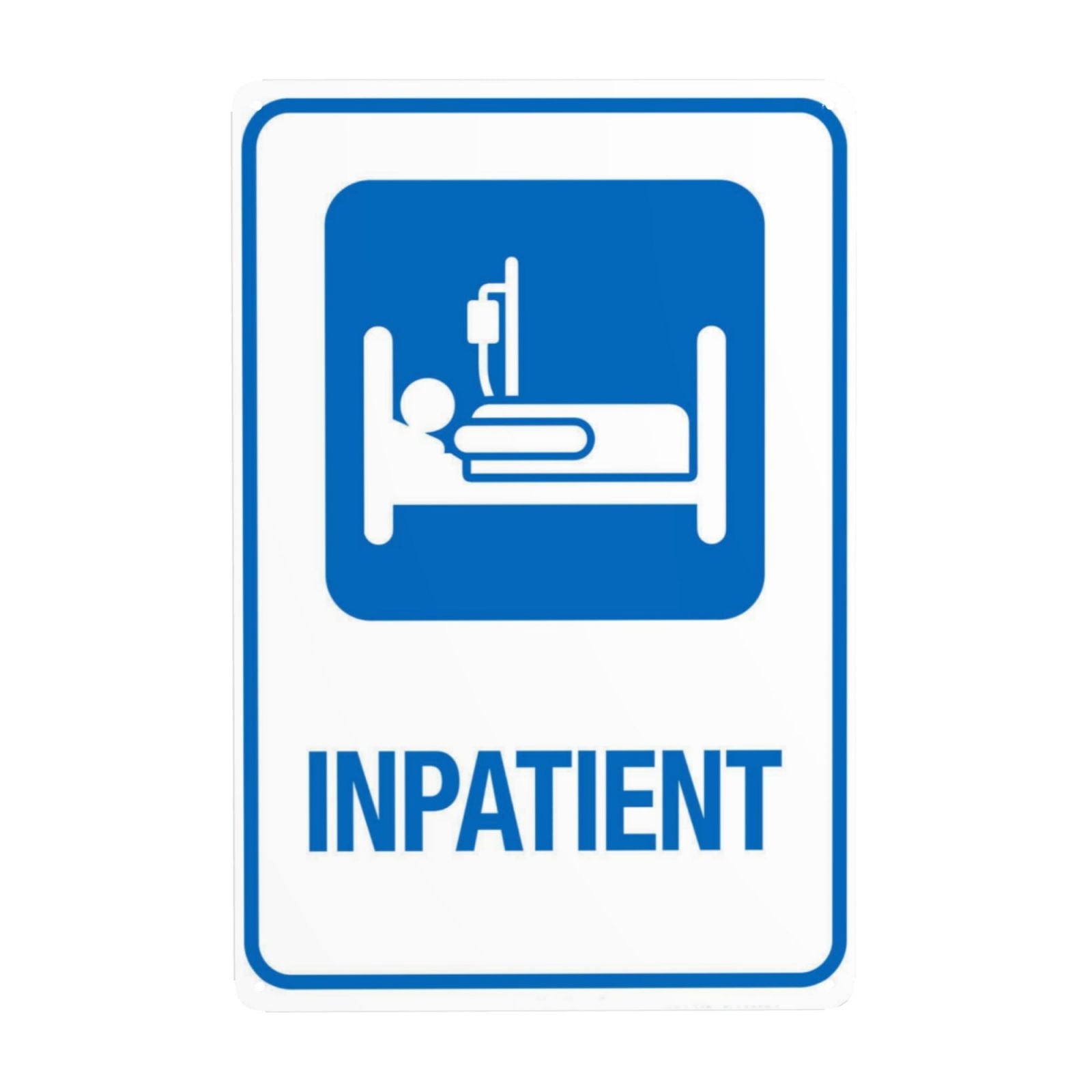 Inpatient Hospital Sign Aluminum Retro Metal Tin Sign Wall Decor ...